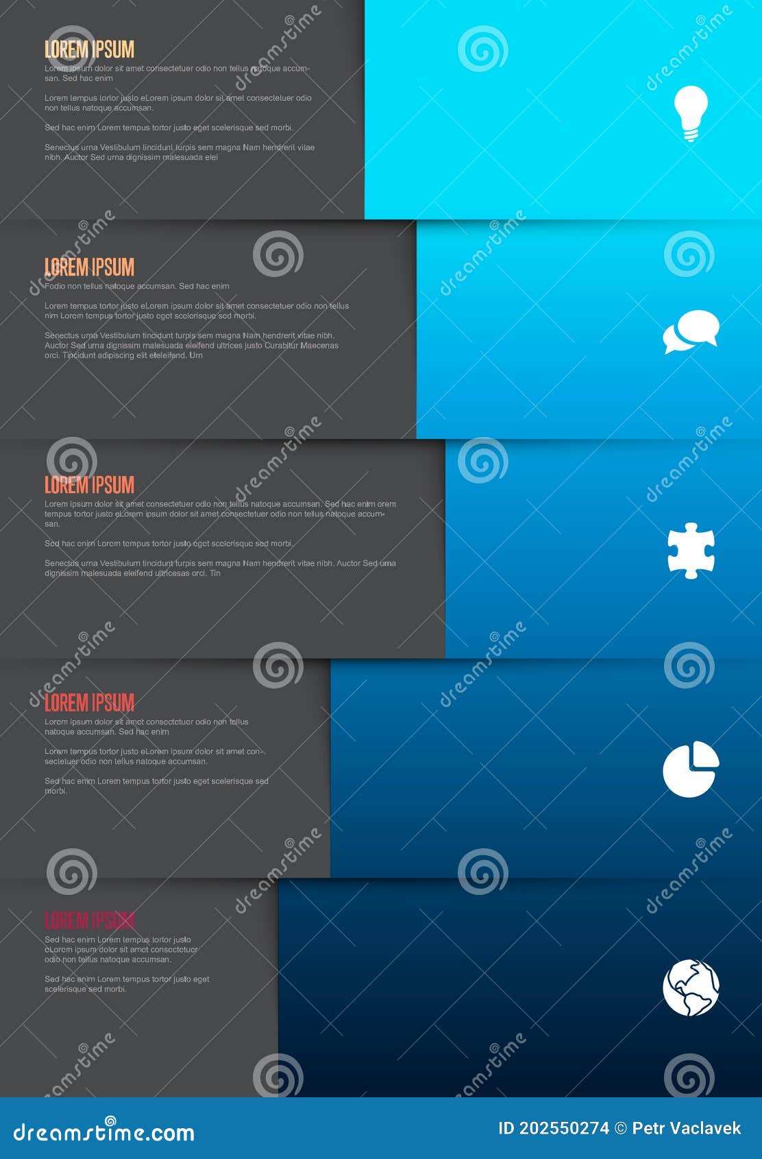 Five Graph Elements Infographic Template Stock Vector - Illustration of ...