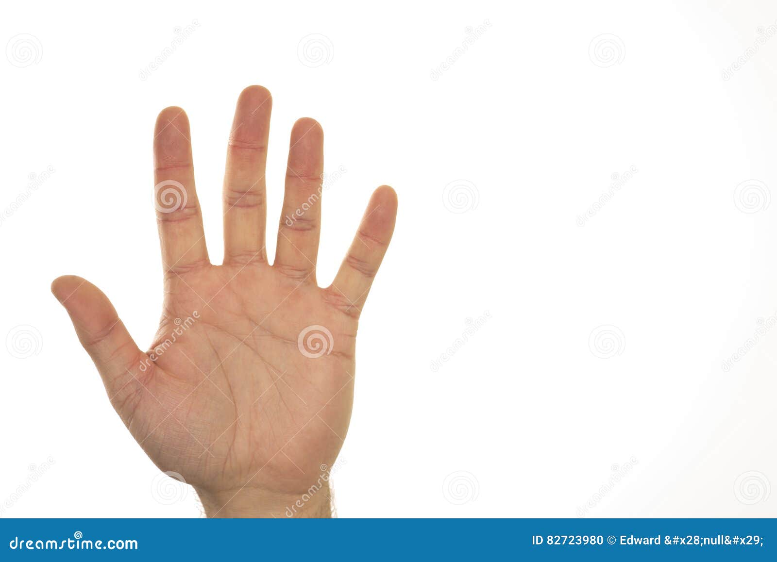 Five Fingers on One Hand Indicating Number Five, Waving Stock Photo ...