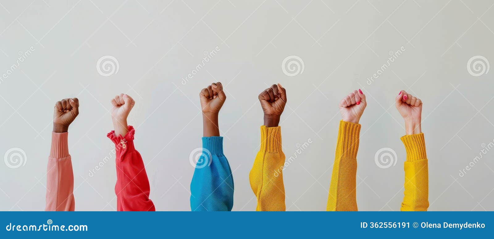 Five Hands from Different Individuals Raised Together, Symbolizing ...