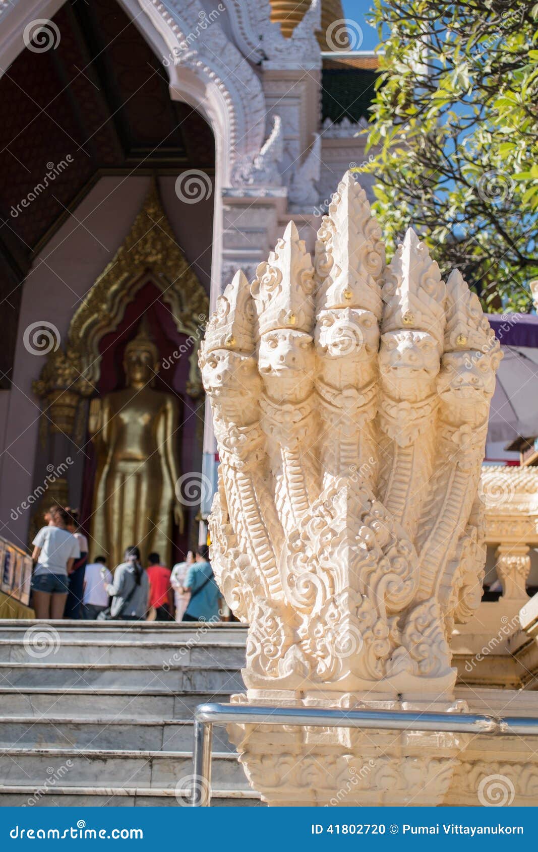 Big Five-headed Serpent In Buddhism Royalty-Free Stock Photography ...