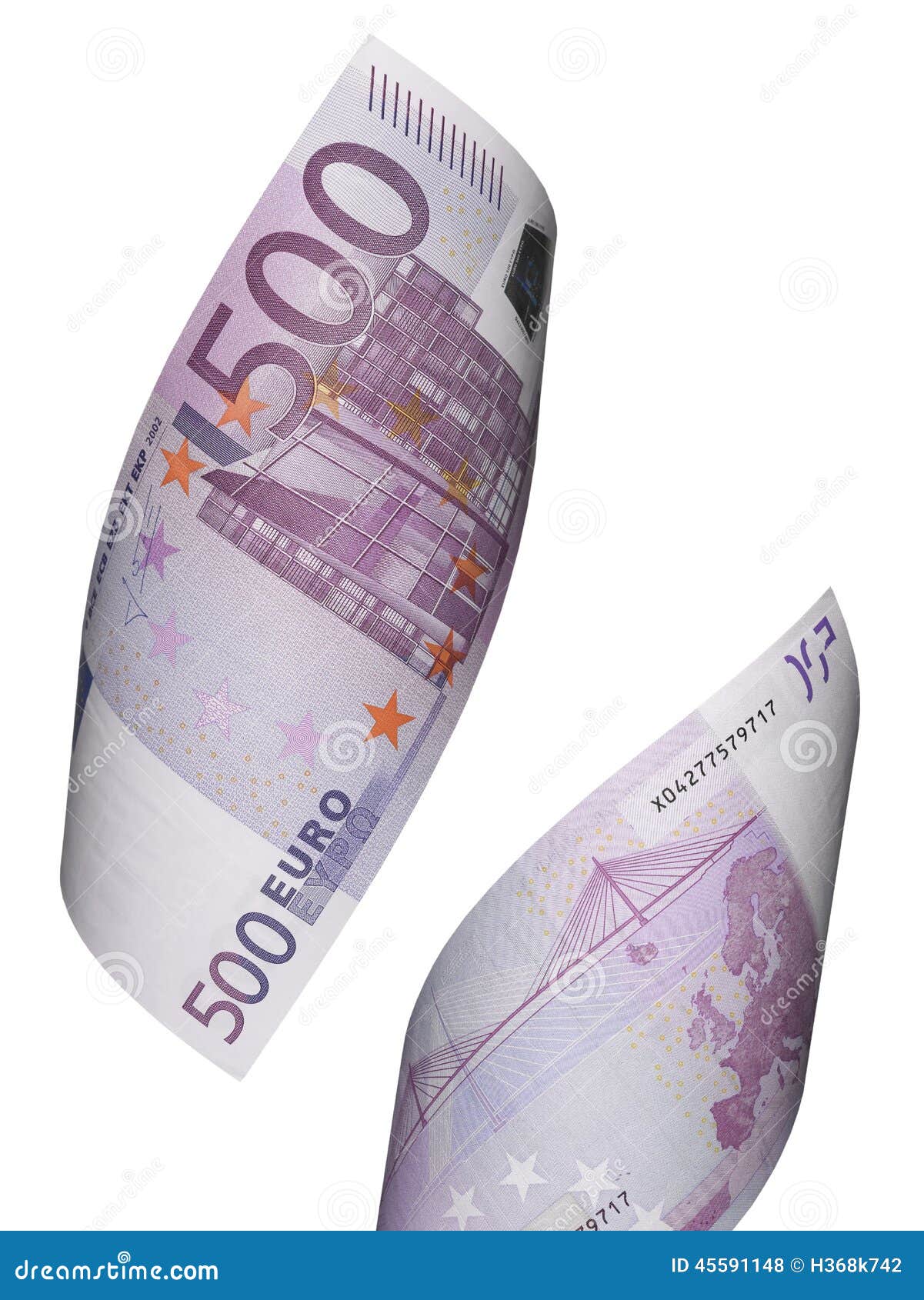 Five Hundred Bill Collage Isolated on White Stock Photo - Image of cash ...