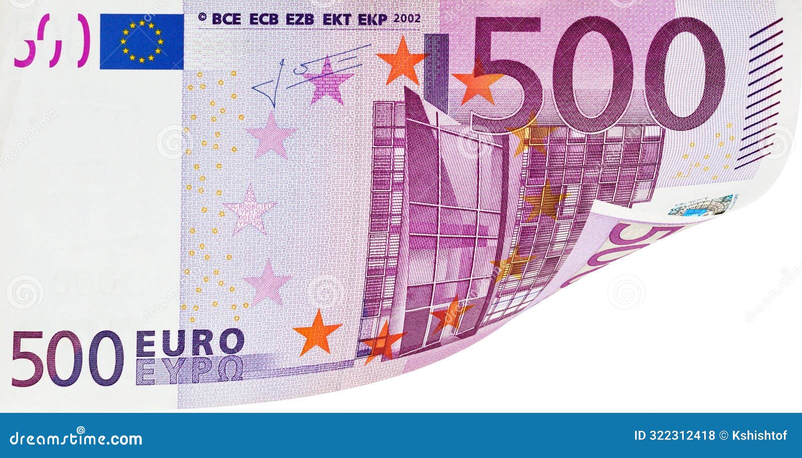 Five Hundred Euro Note Isolated on White Stock Photo - Image of ...