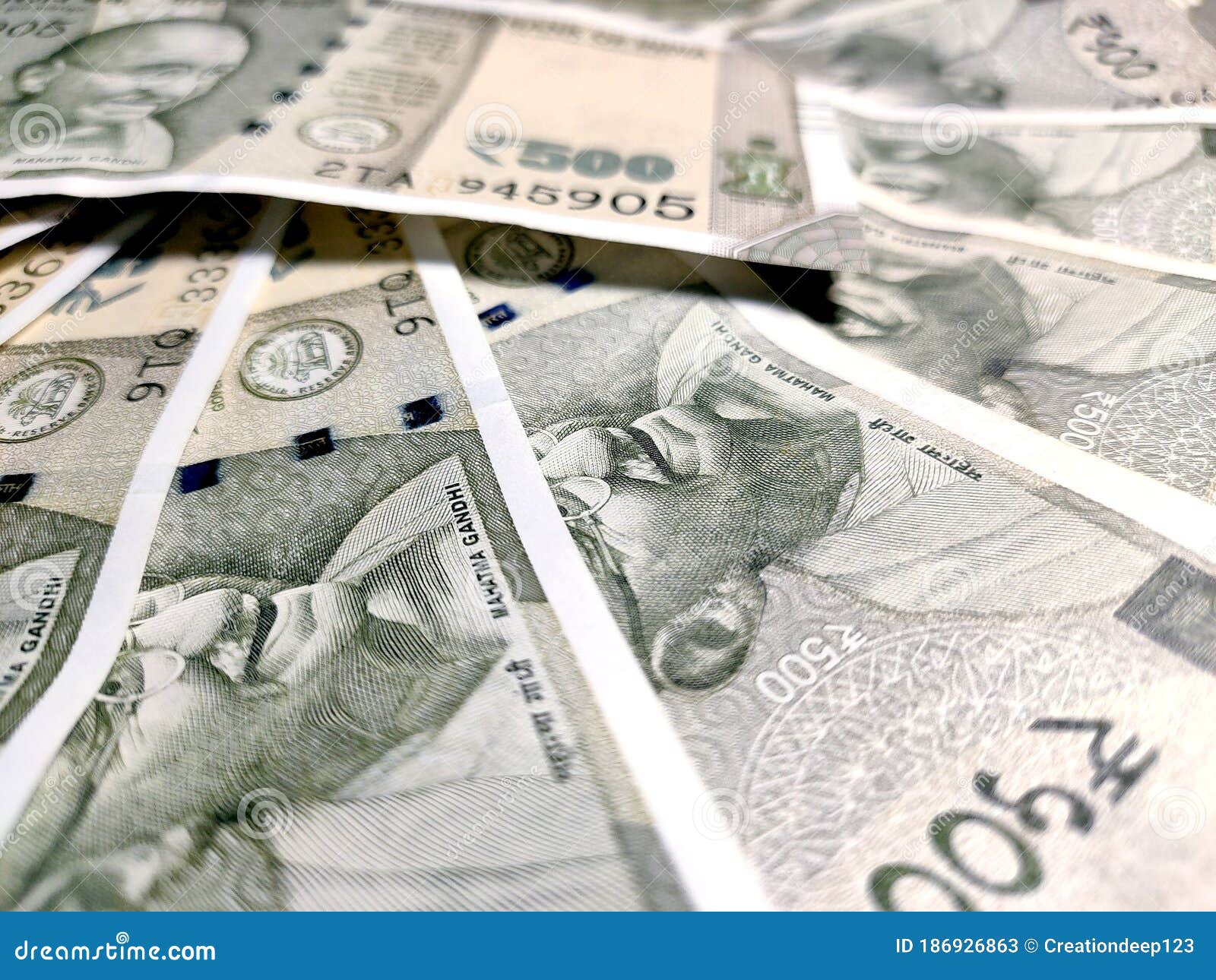 Five Hundred Rupee Indian Note New Currency Stock Image - Image of ...