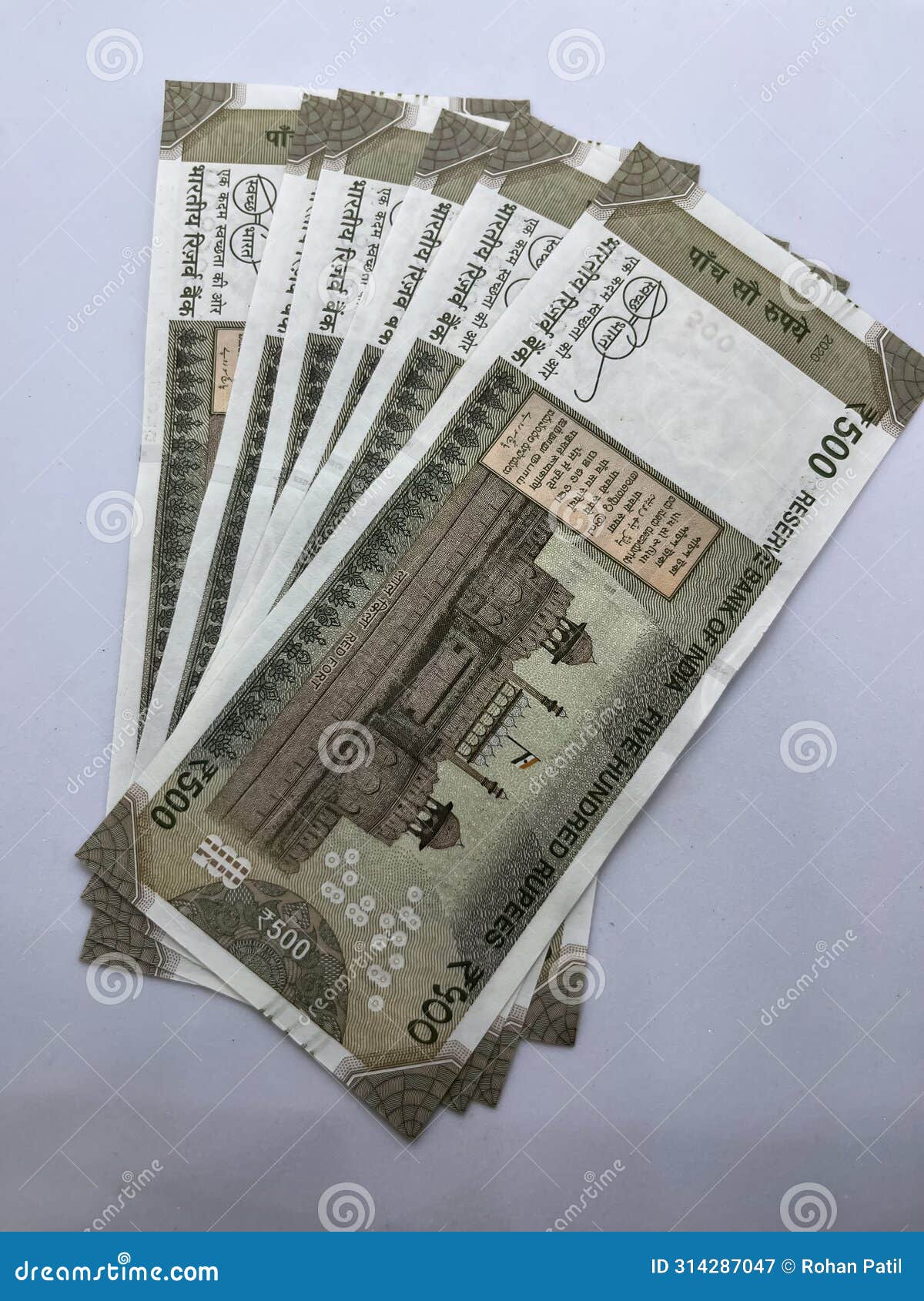 Five Hundred Rupee Notes of India Stock Image - Image of india, income ...