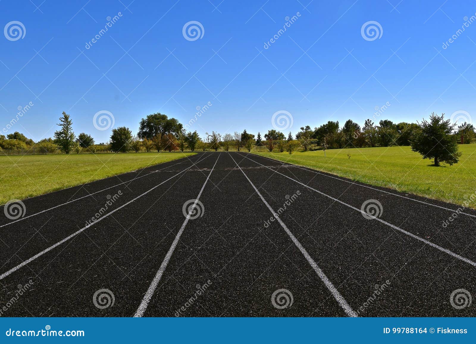 Five lane running track stock photo. Image of competition - 99788164