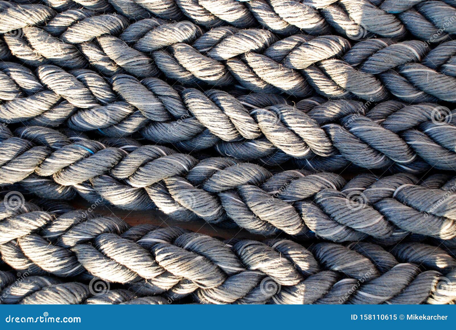 Close-up on parallel ropes stock image. Image of cable - 158110615