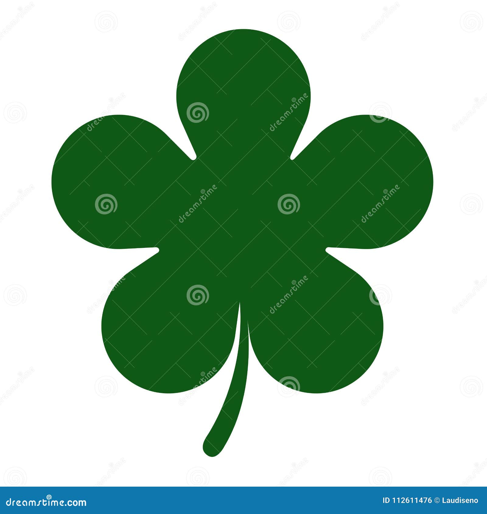 Five leaf clover stock vector. Illustration of march - 112611476