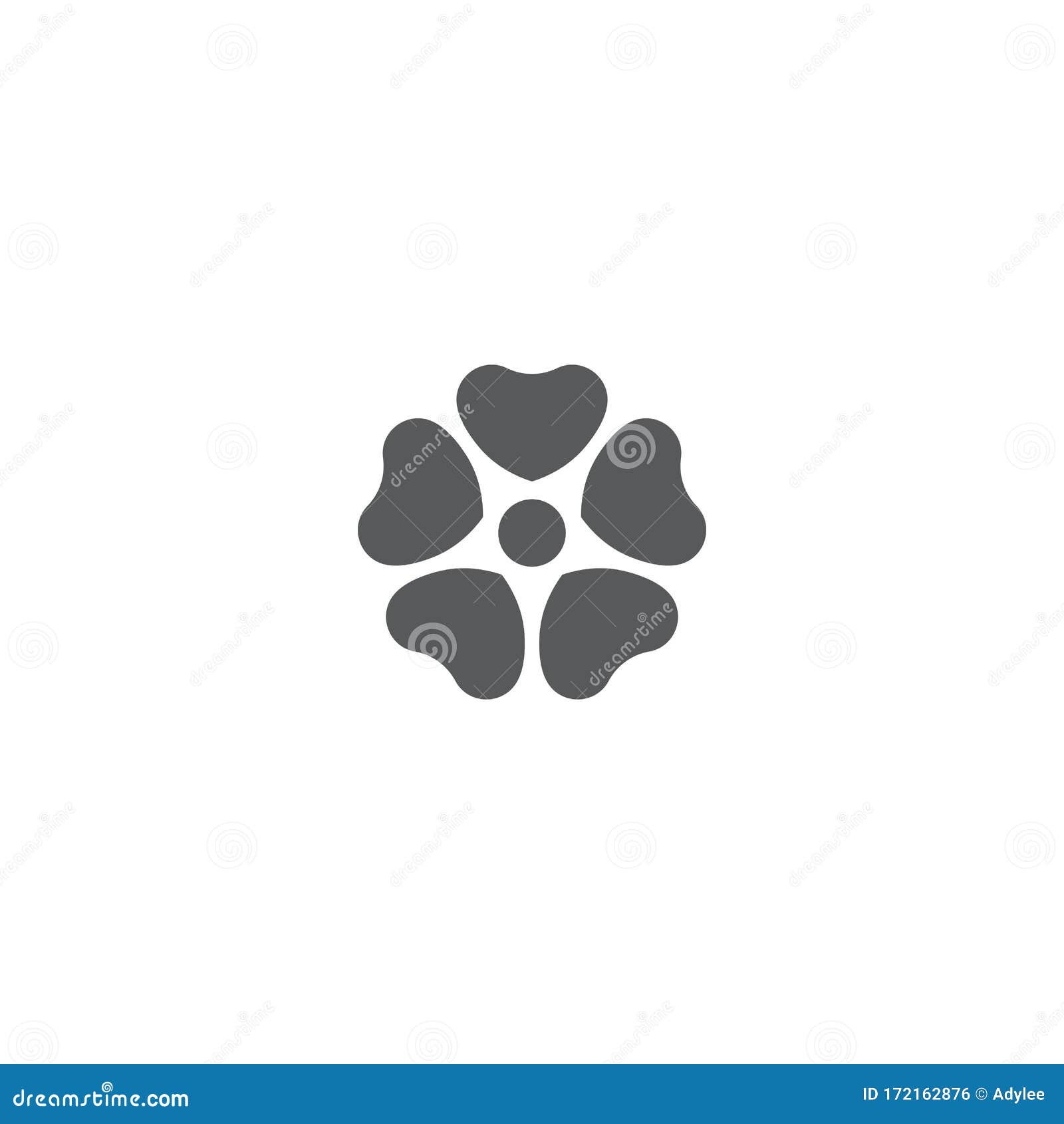 Five Leaf Clover Vector Icon Symbol Isolated on White Background Stock ...