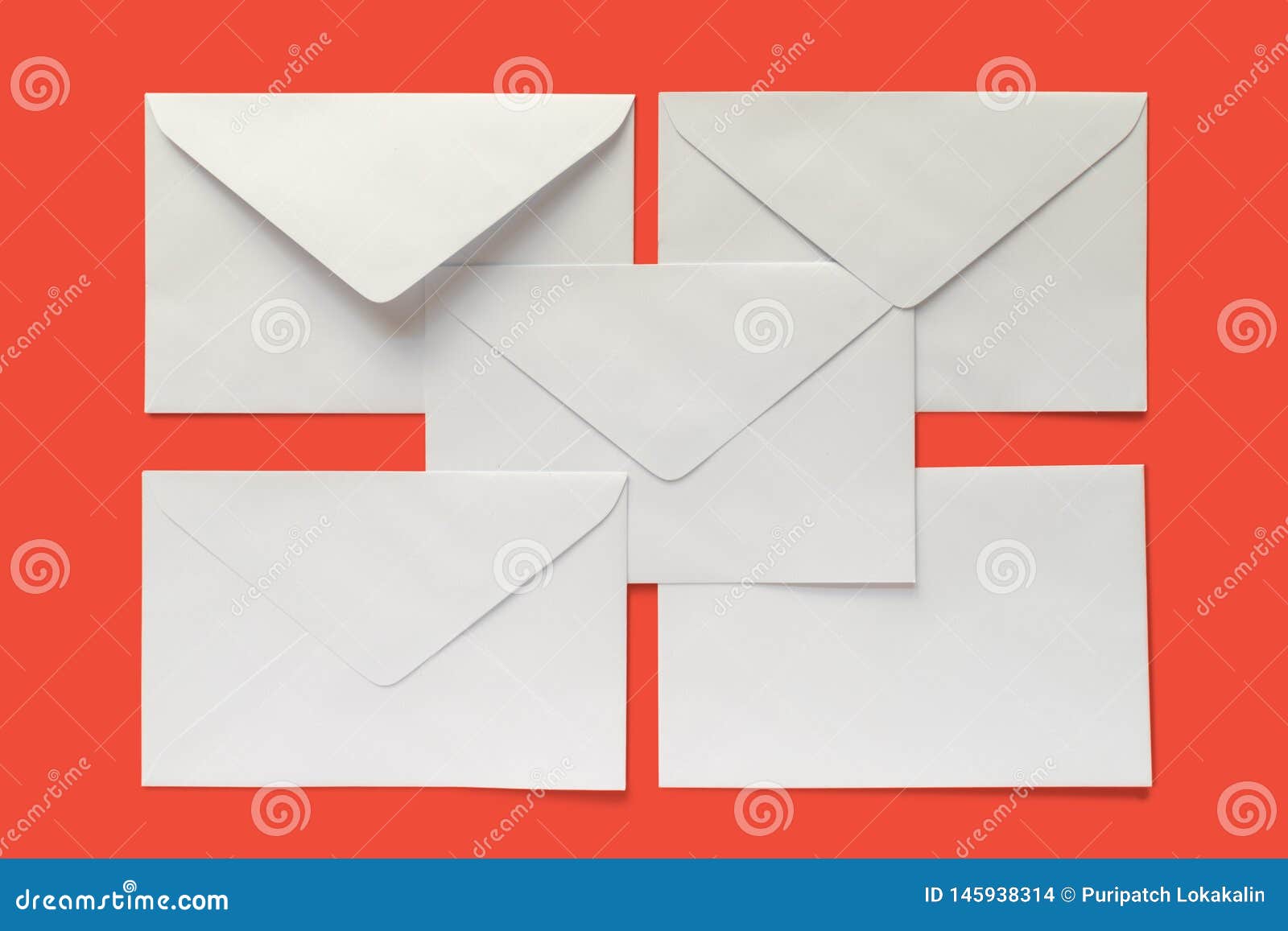 Five letter envelopes stock photo. Image of white, sheet - 145938314