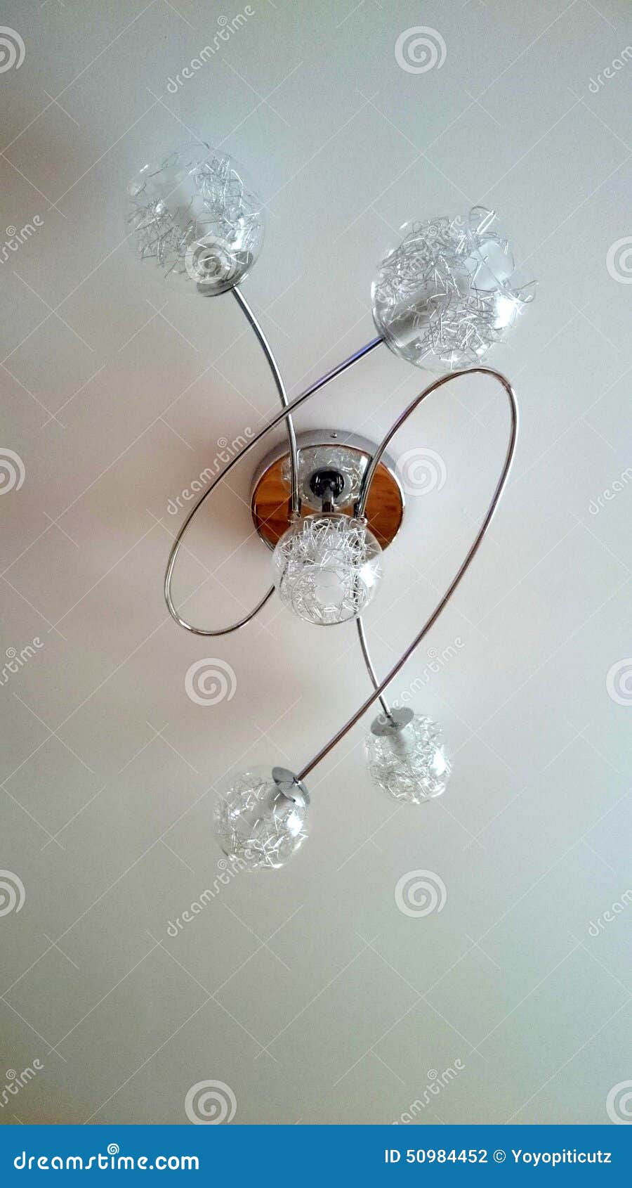 Five lights - Chandelier stock photo. Image of bulb, glow - 50984452