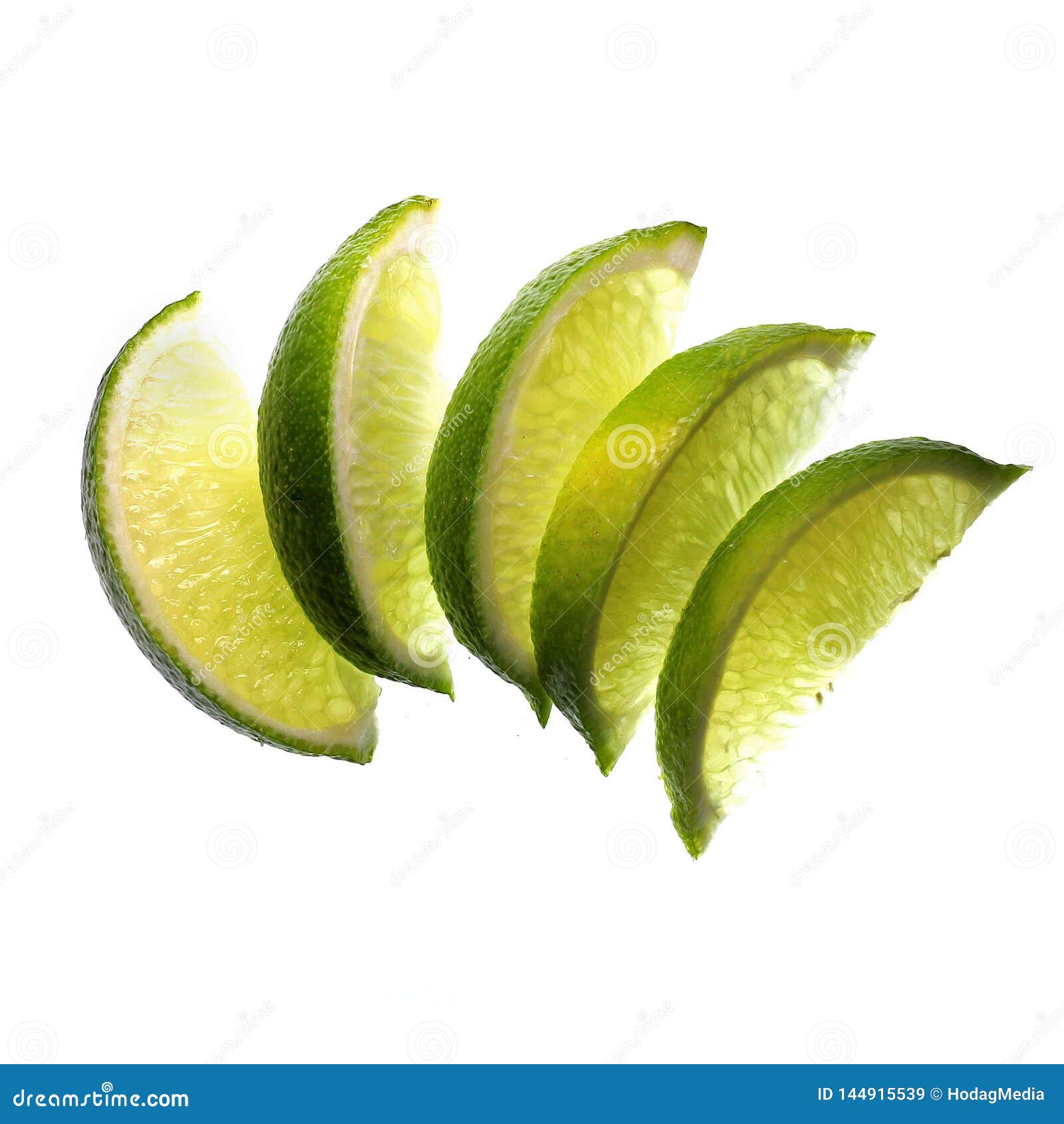 Five Limes Isolated on White Stock Image - Image of white, natural ...