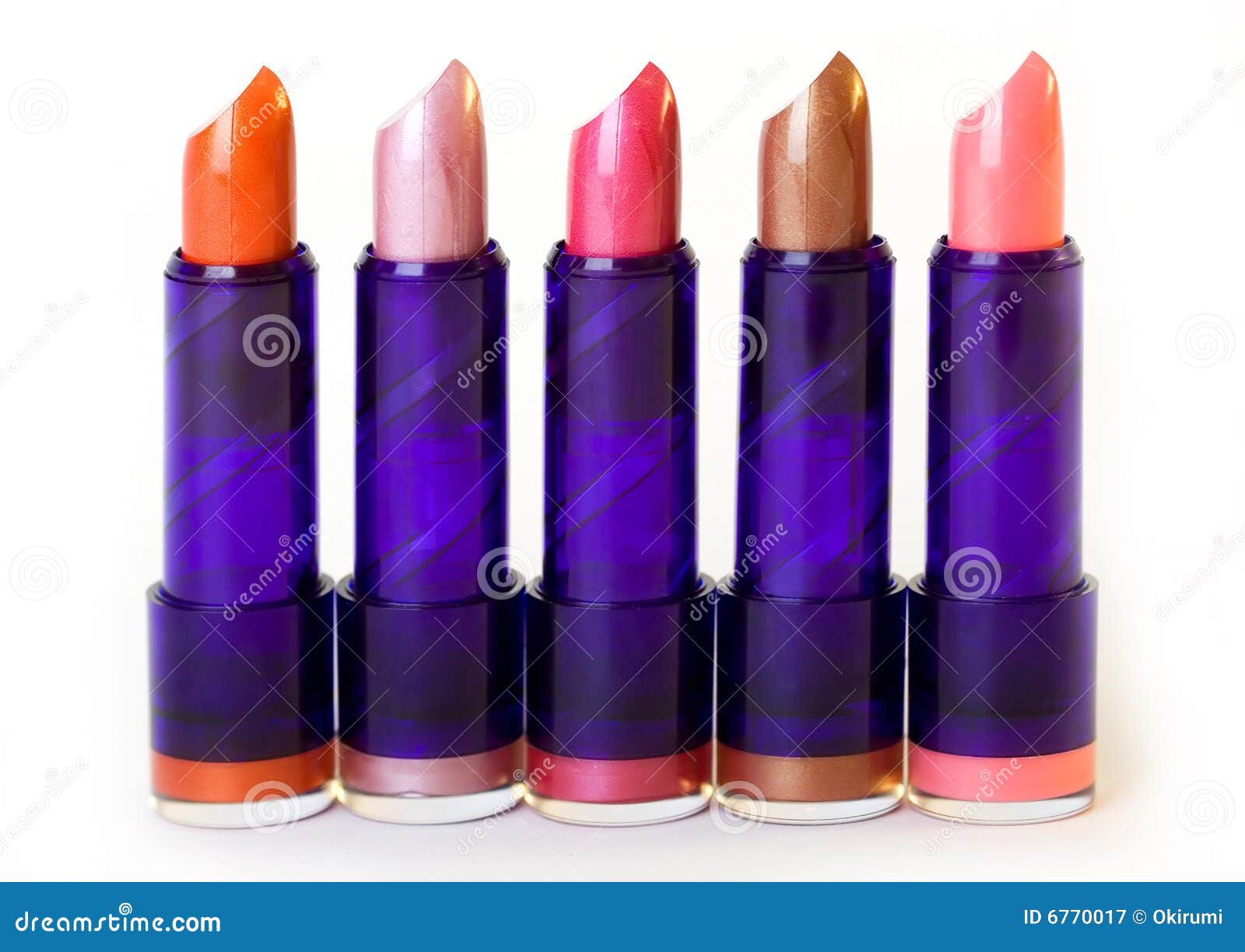 Five lipsticks stock image. Image of shaped, female, accessory - 6770017