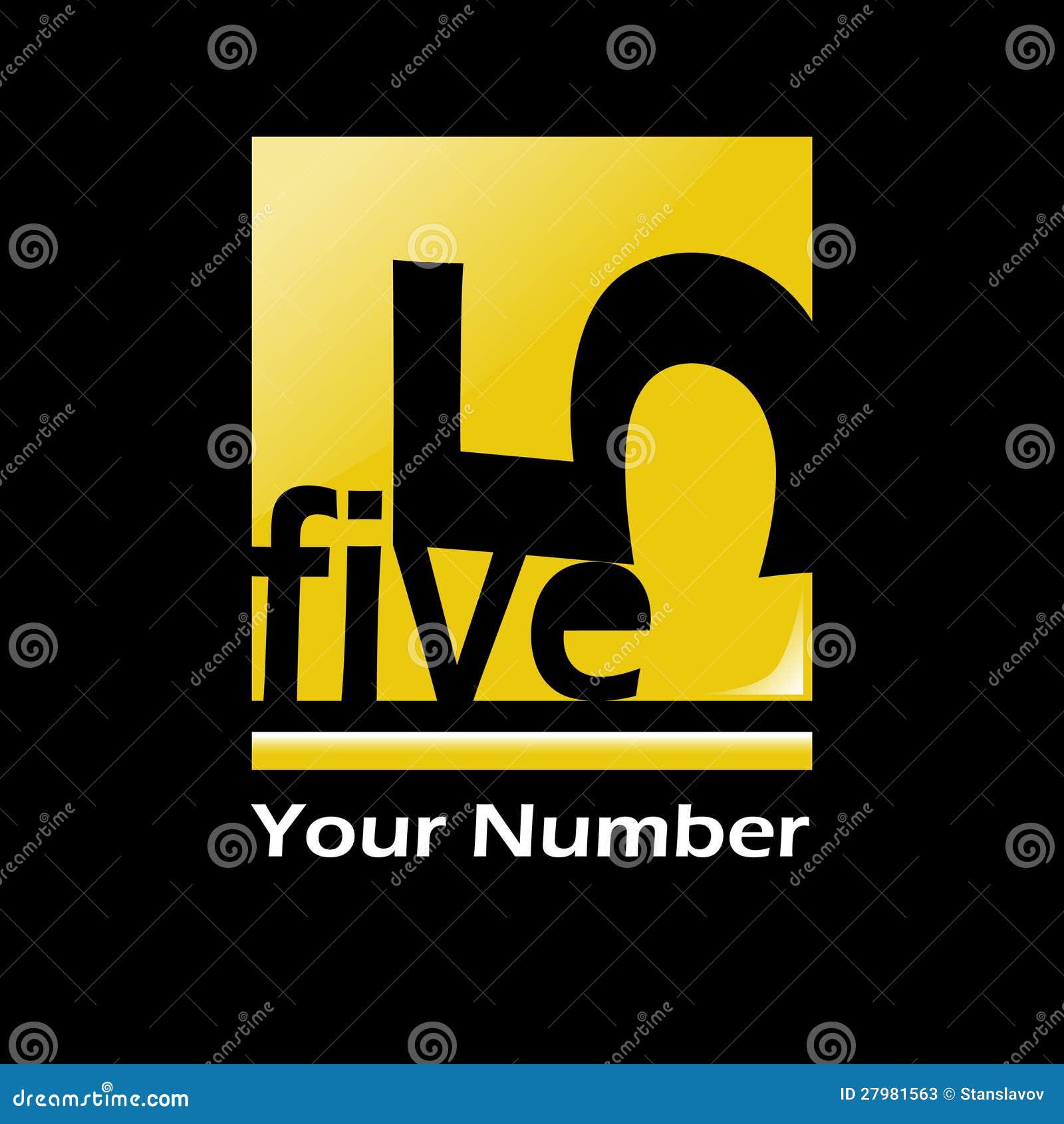 Five logo shape stock illustration. Illustration of yellow - 27981563