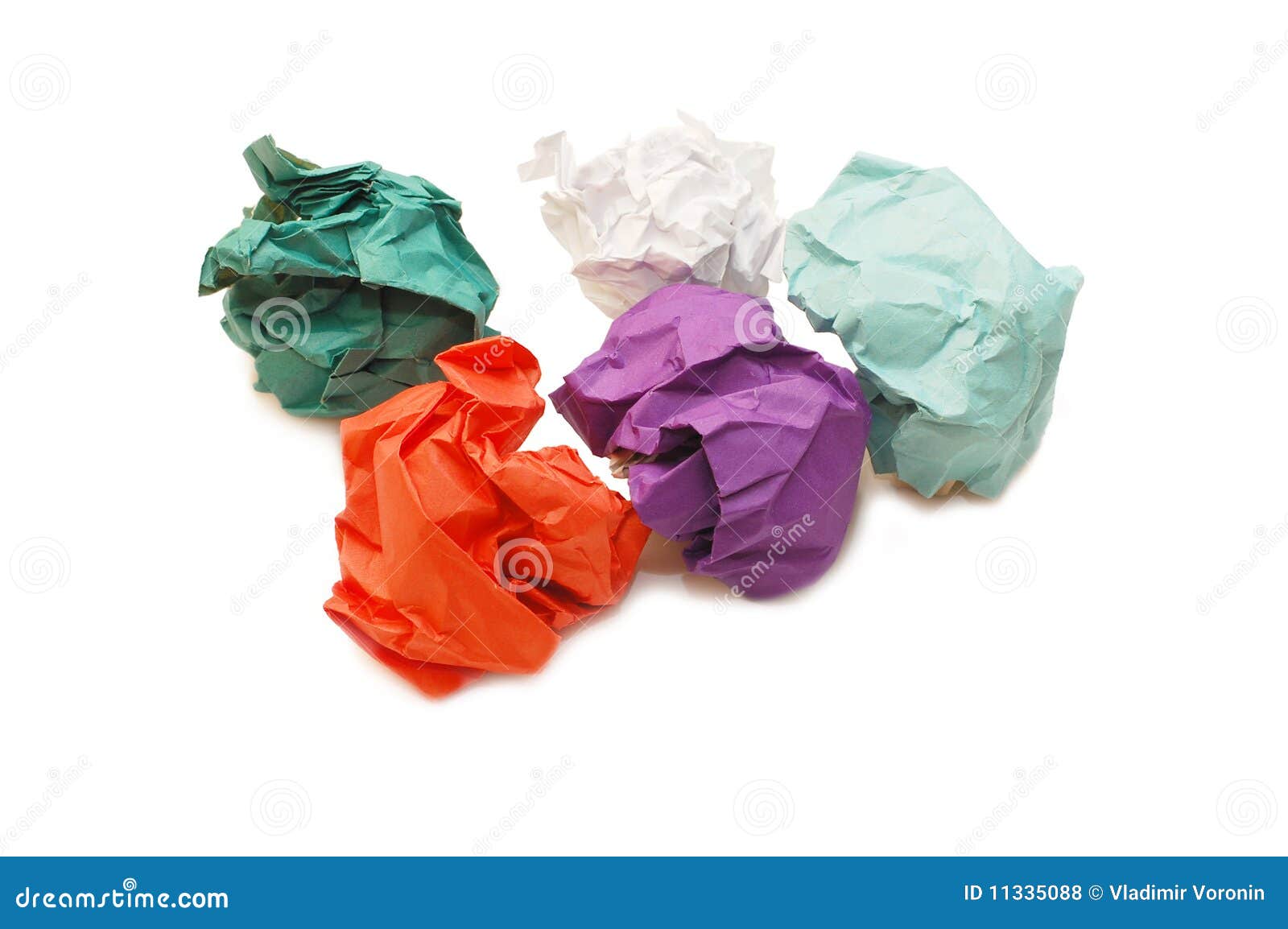 Five Lumps of a Colour Paper Stock Photo - Image of chaos, object: 11335088