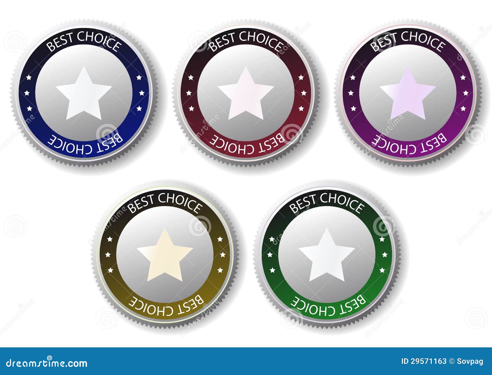 Five Medals Vector | CartoonDealer.com #22031563