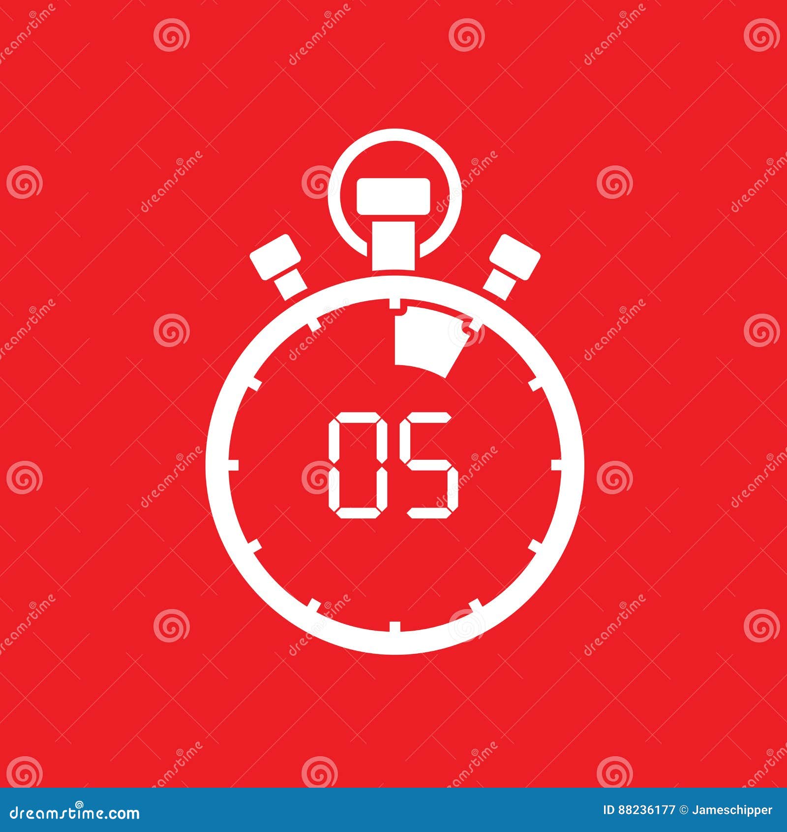 Five Minute Stop Watch Countdown Stock Vector - Illustration of speed ...
