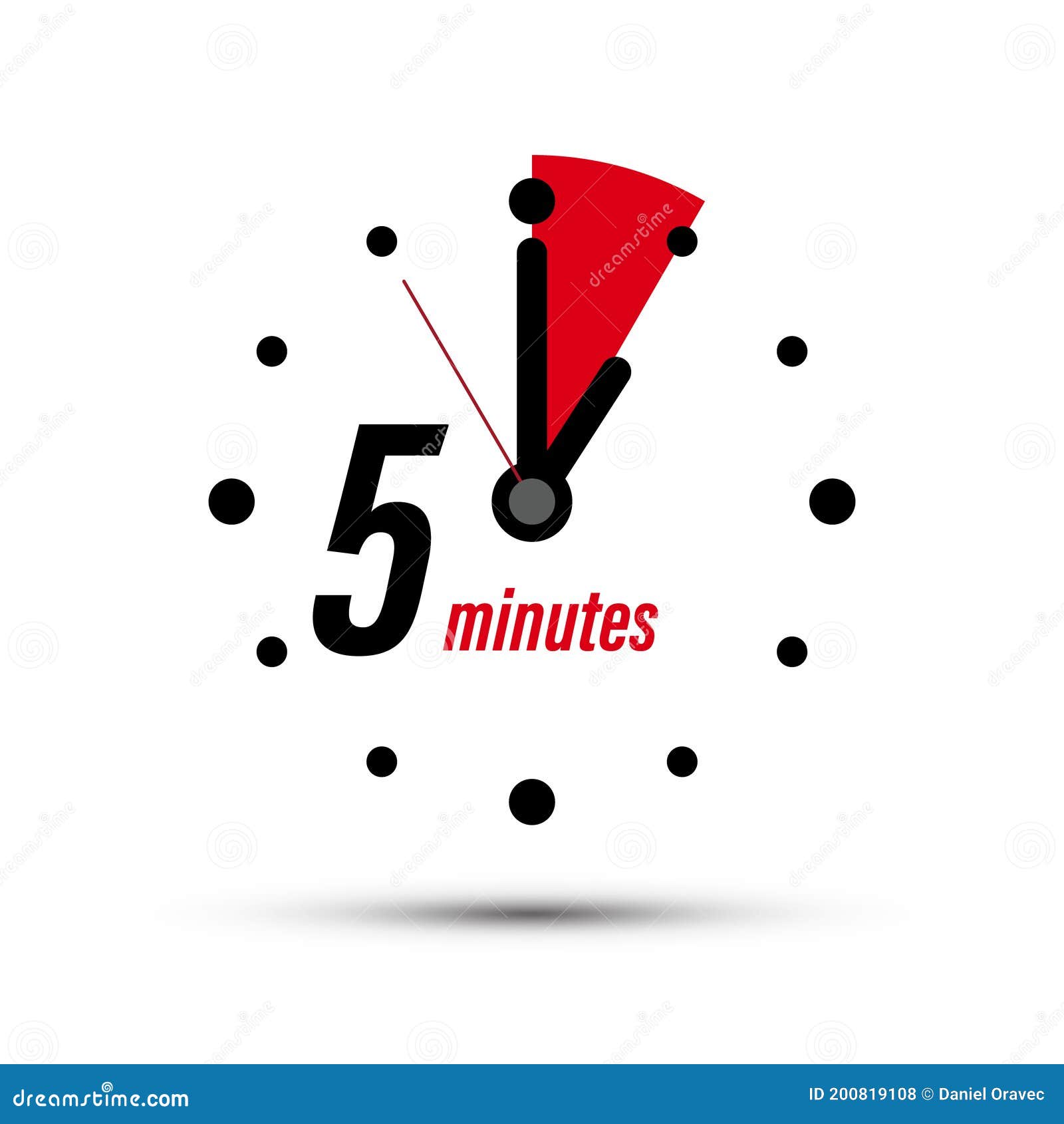 5 - Five Minutes Analogue Clock Symbol Isolated Stock Vector ... 5 - Five Minutes Analogue Clock Symbol Isolated Stock Vector ...