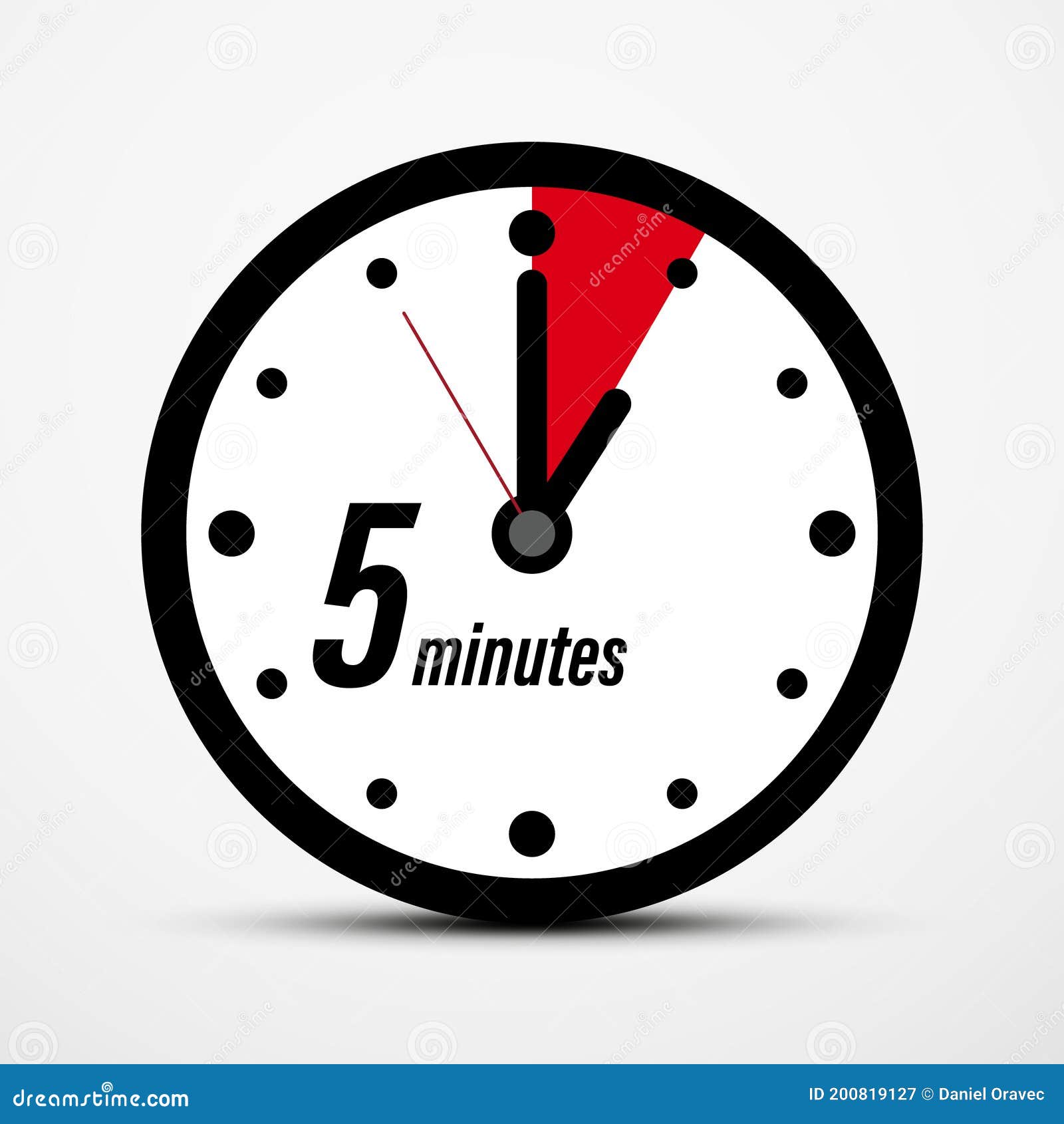 Five Minutes Vector Clock Symbol Stock Illustration - Illustration of ... Five Minutes Vector Clock Symbol Stock Illustration - Illustration of ...