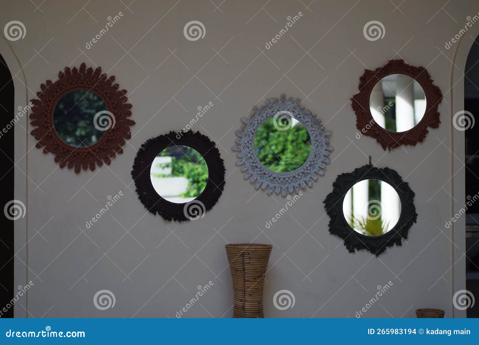 Five of Mirror on Defferent Phase Beatuty Stock Photo - Image of ...