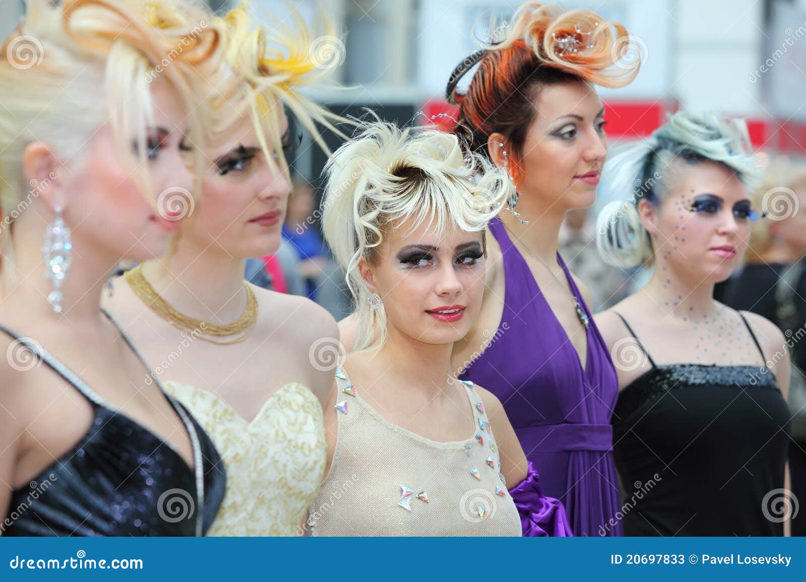 Five Models at XVII International Festival Editorial Stock Photo ...