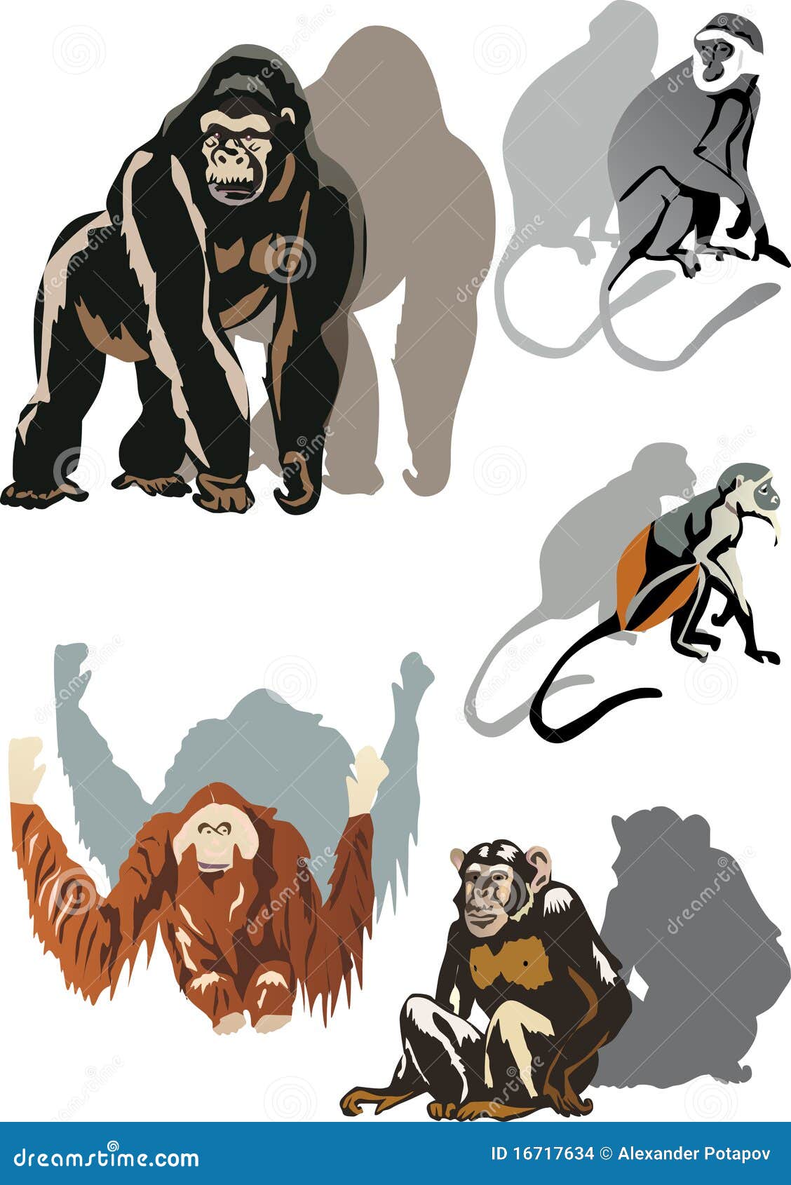 Monkeys Isolated Stock Illustrations – 1,939 Monkeys Isolated Stock ...