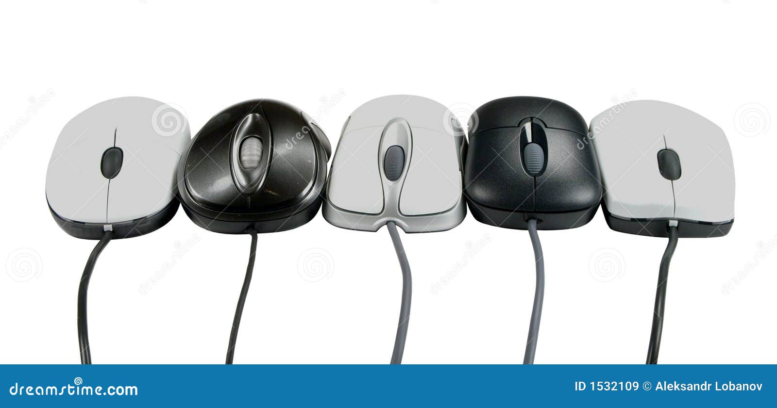 Five mouses stock image. Image of object, five, drag, imouse - 1532109