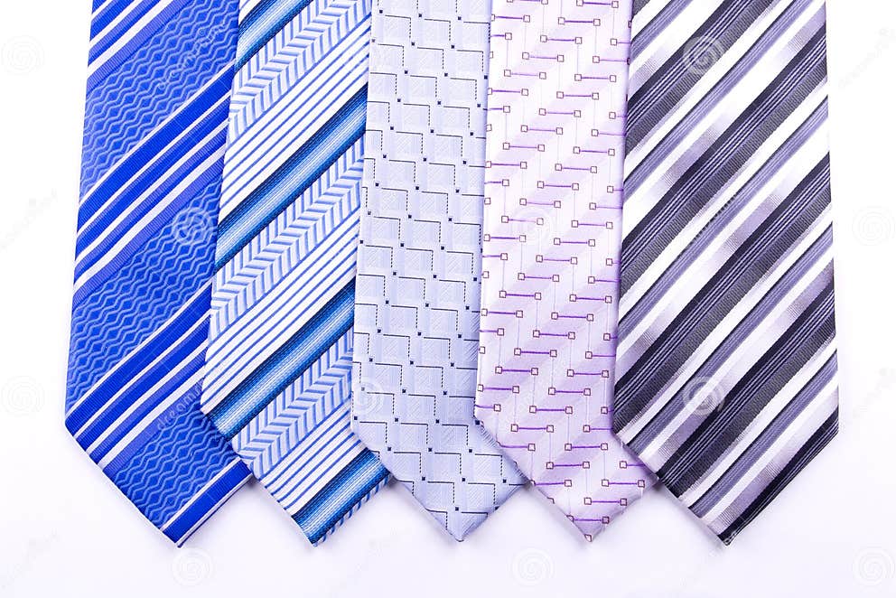 Five multi-colored tie stock image. Image of accessory - 21590415