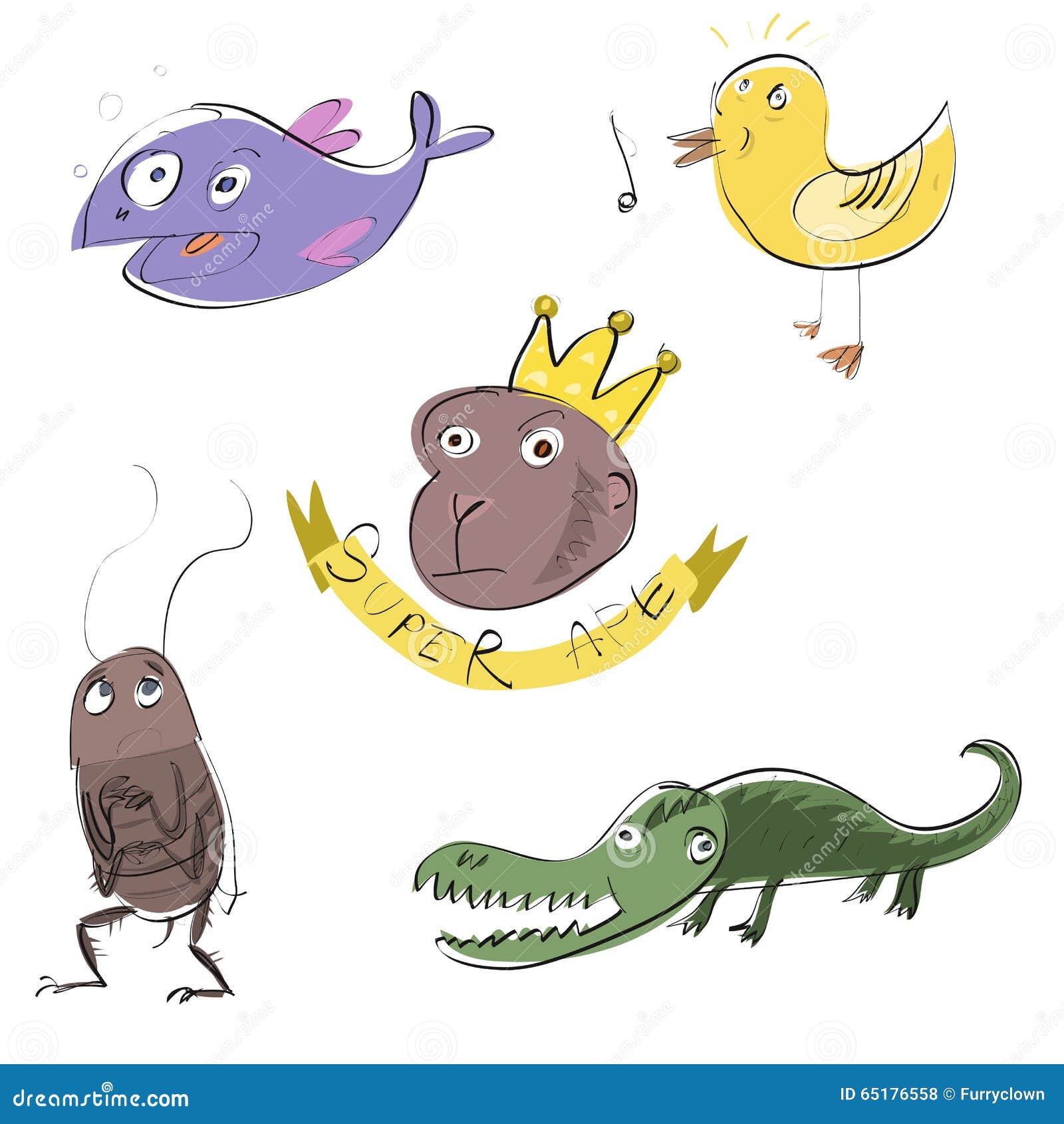 Cockroach Singing Sketch Vector Illustration | CartoonDealer.com #215934197