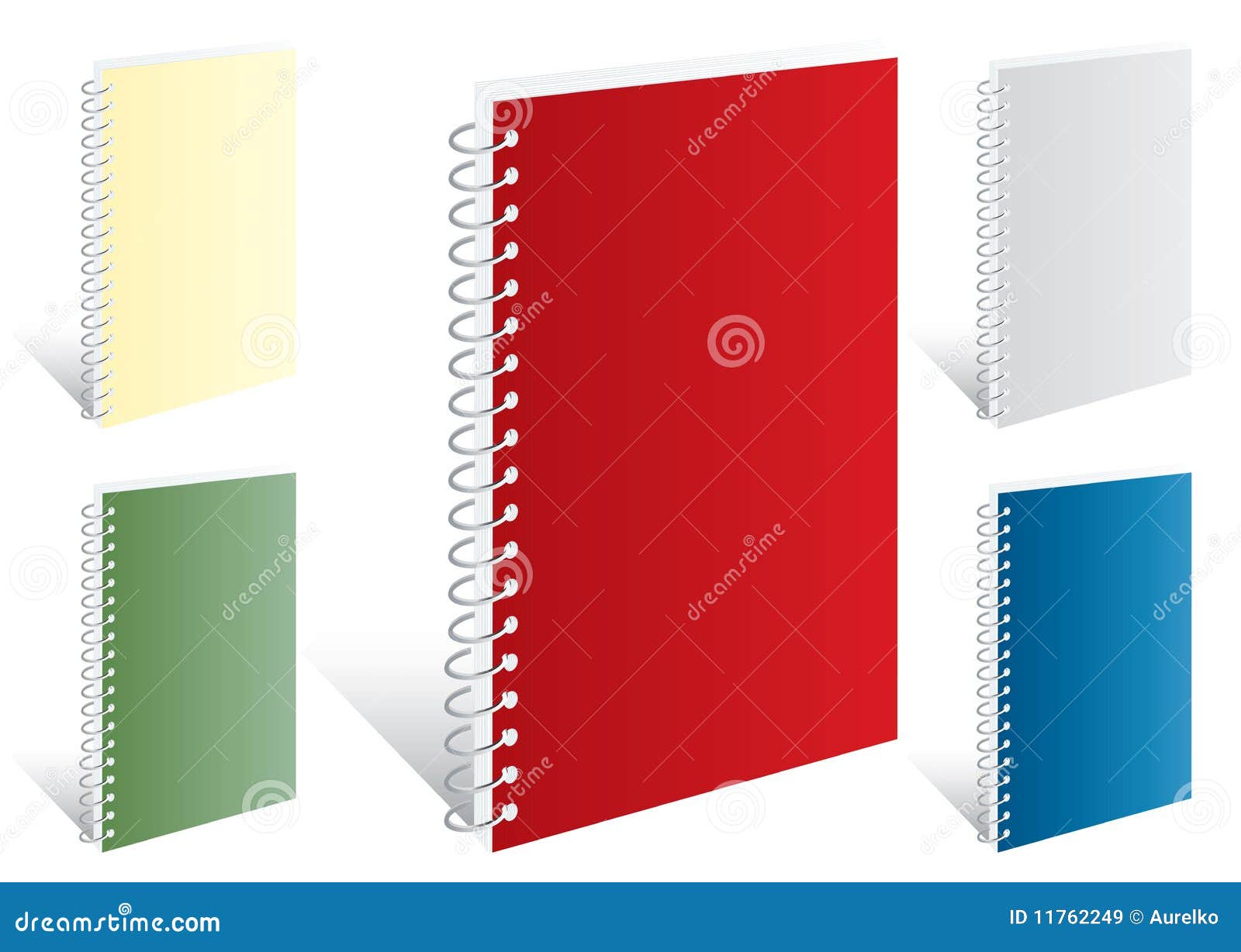 Five notebooks stock vector. Illustration of list, cover - 11762249