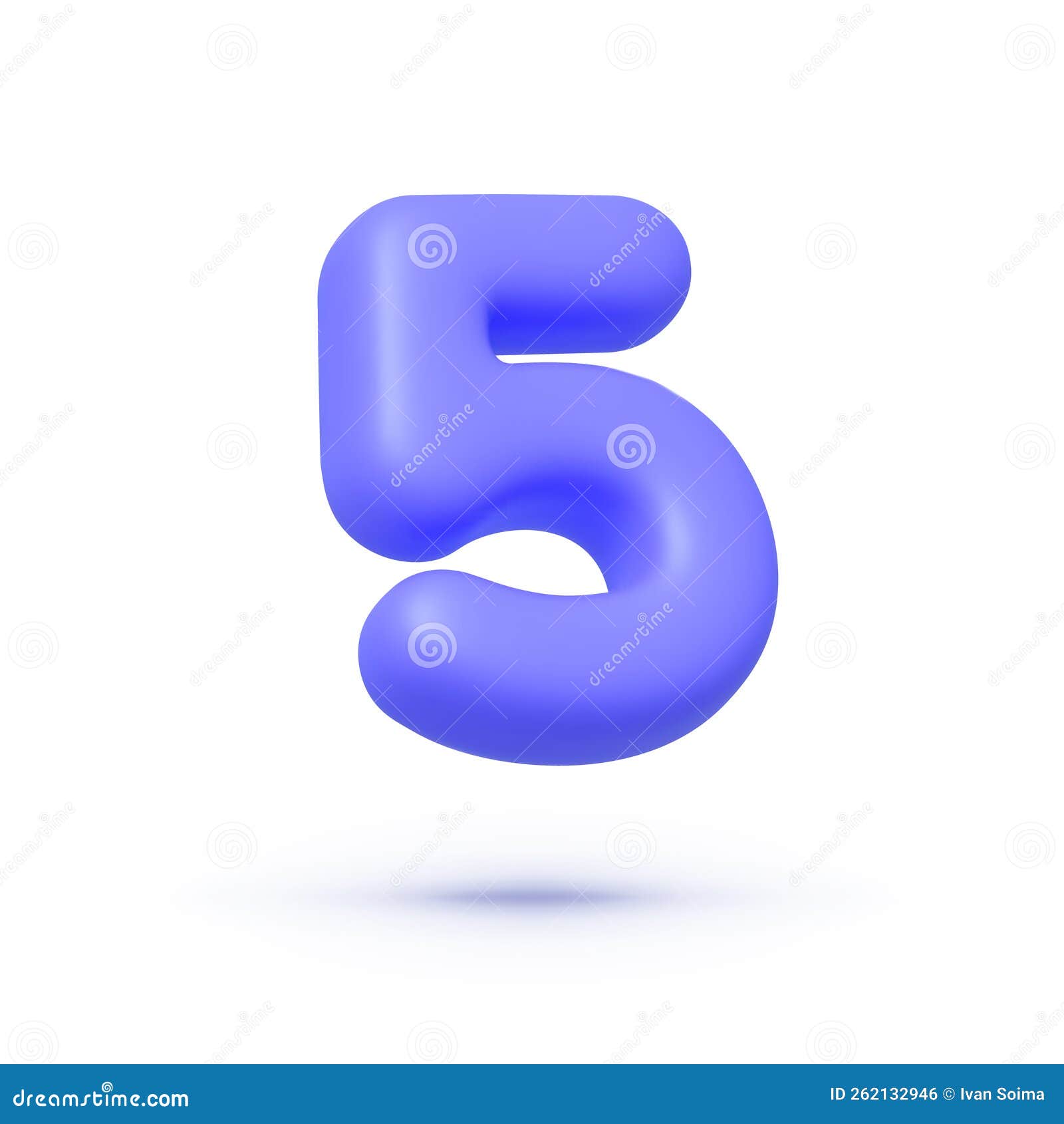 Five Number 3d, Great Design for Any Purposes. Graphic Design 3d Icon ...