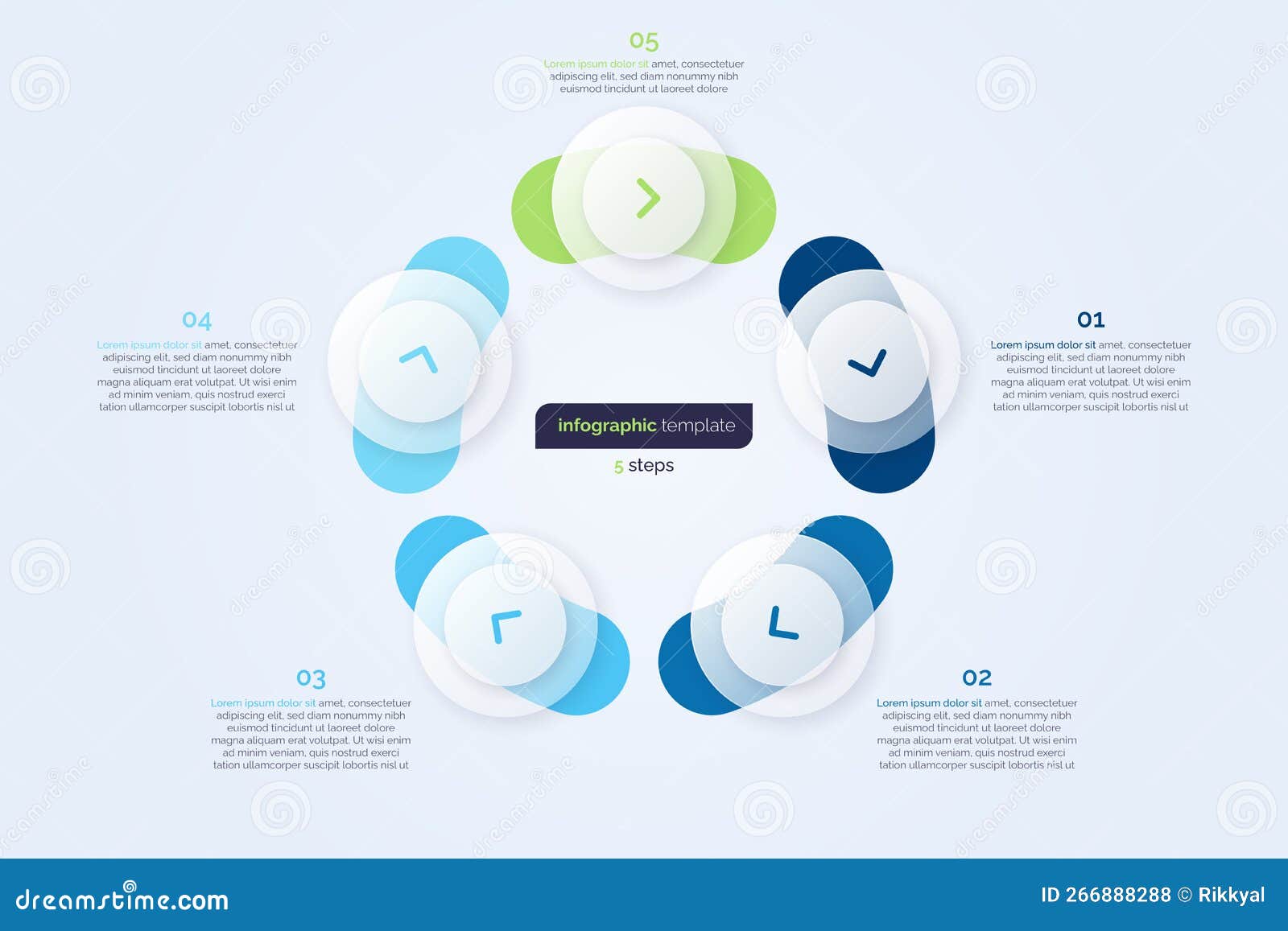 Five Option Circle Infographic Design Template. Vector Illustration ...