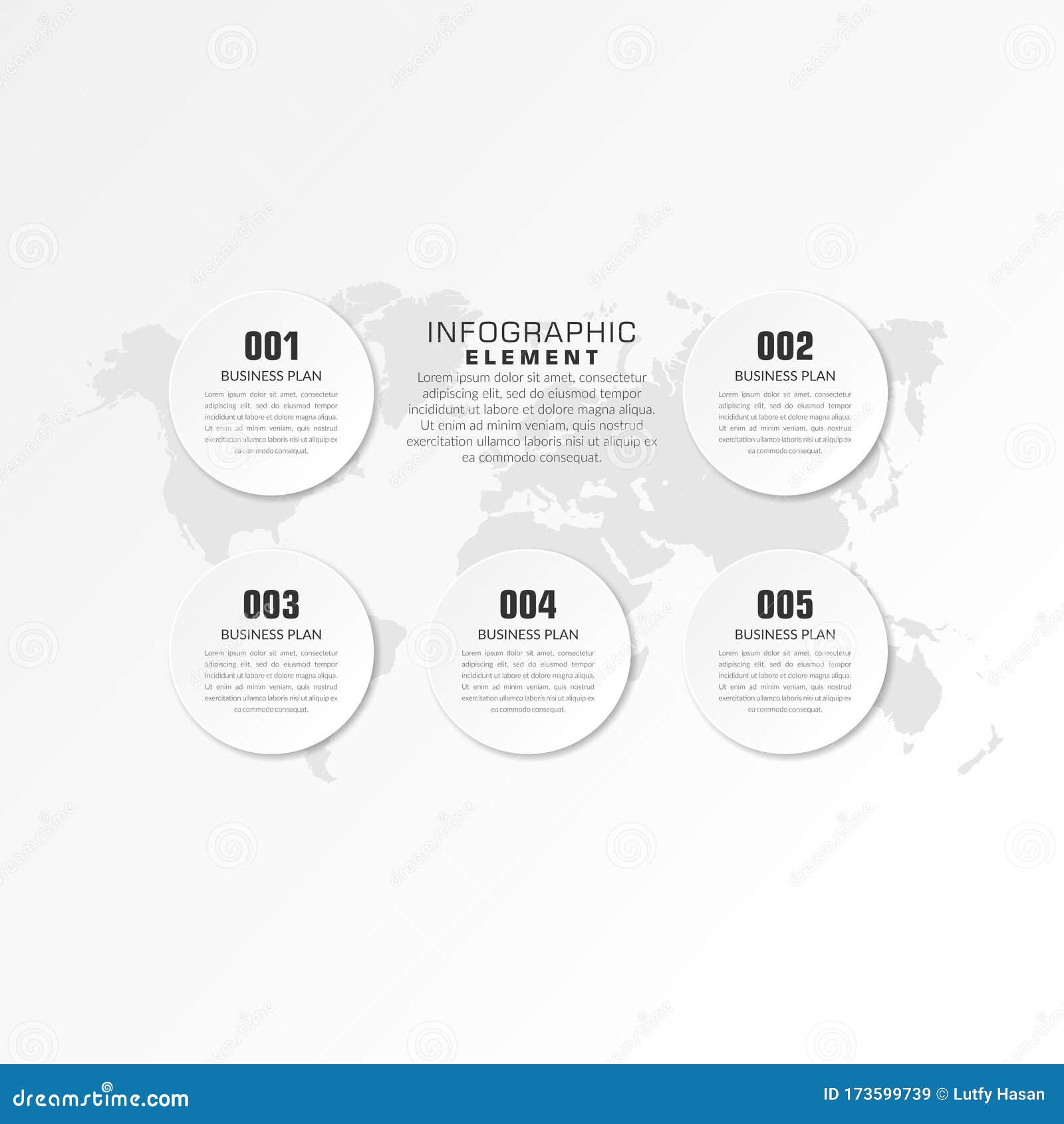 Five Options Infographic Element Vector File Stock Illustration ...
