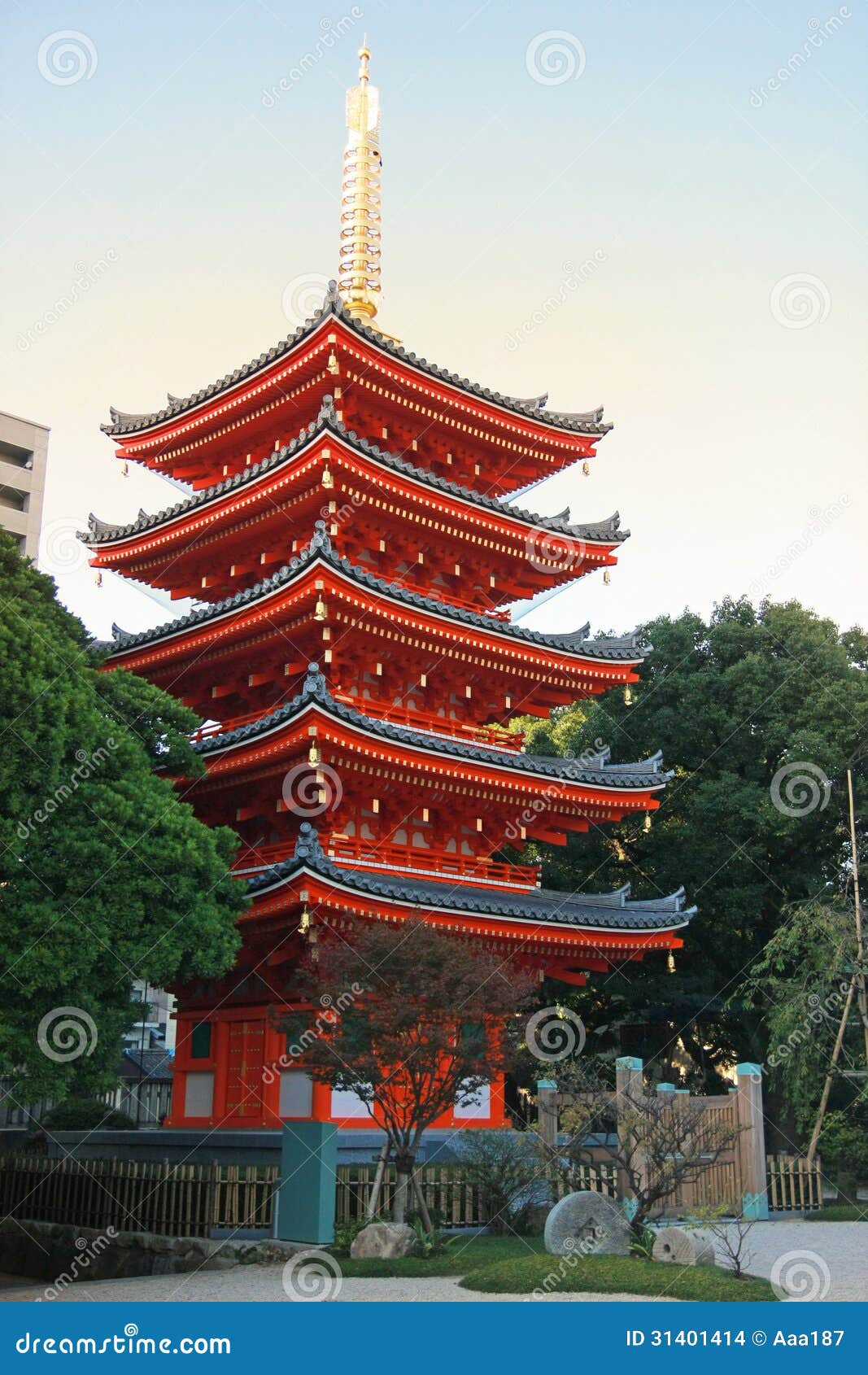 Five pagoda in Japan stock photo. Image of religious - 31401414