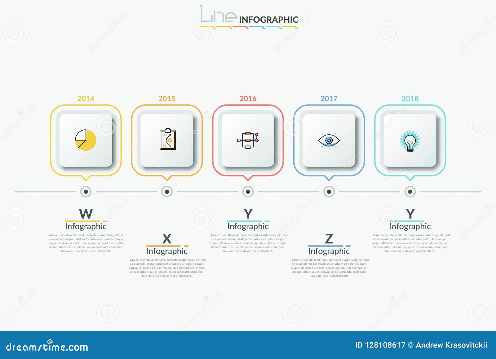 Modern Infographic Design Template Stock Vector - Illustration of line ...