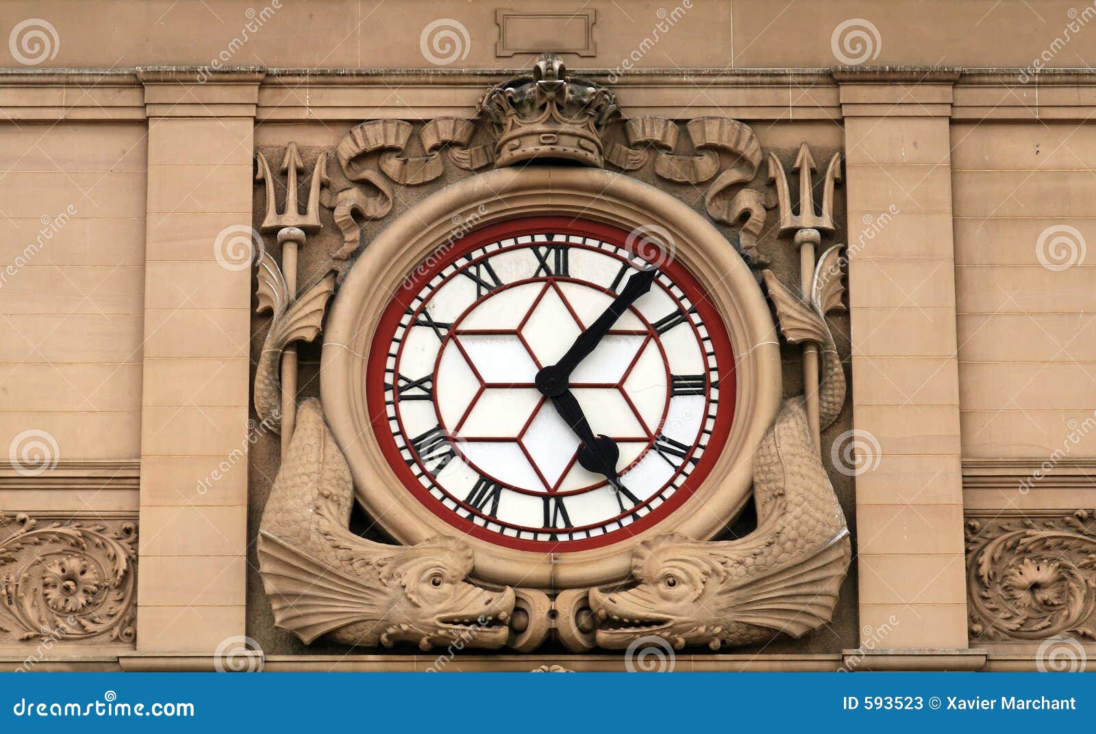Five past five stock image. Image of hand, clock, five - 593523