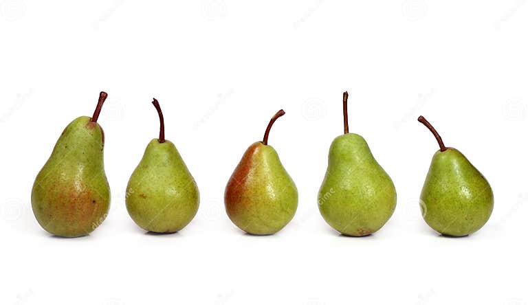 Five pears stock photo. Image of fruity, isolate, breakfast - 1138694