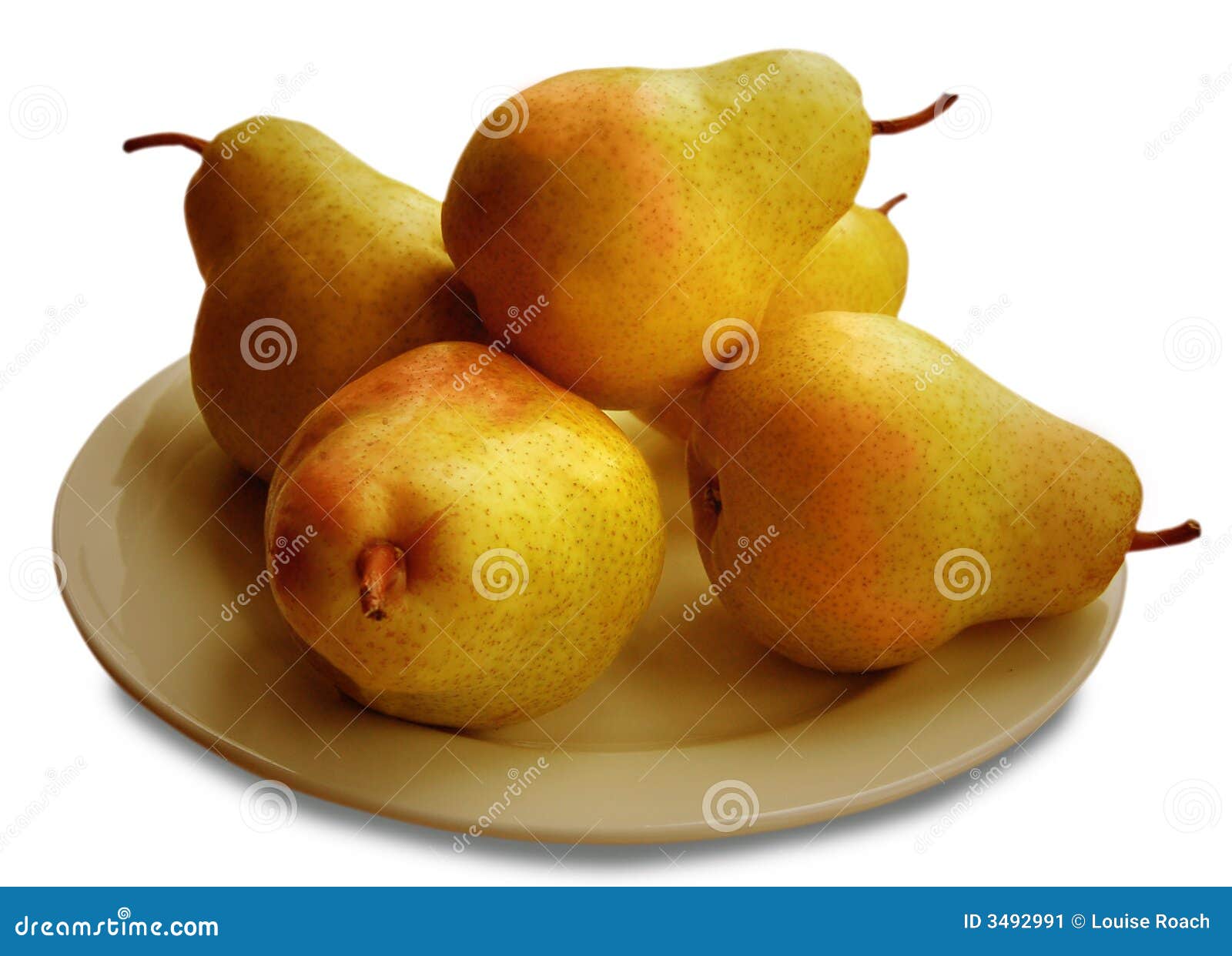 Five Pears stock image. Image of comice, bartlet, healthy - 3492991