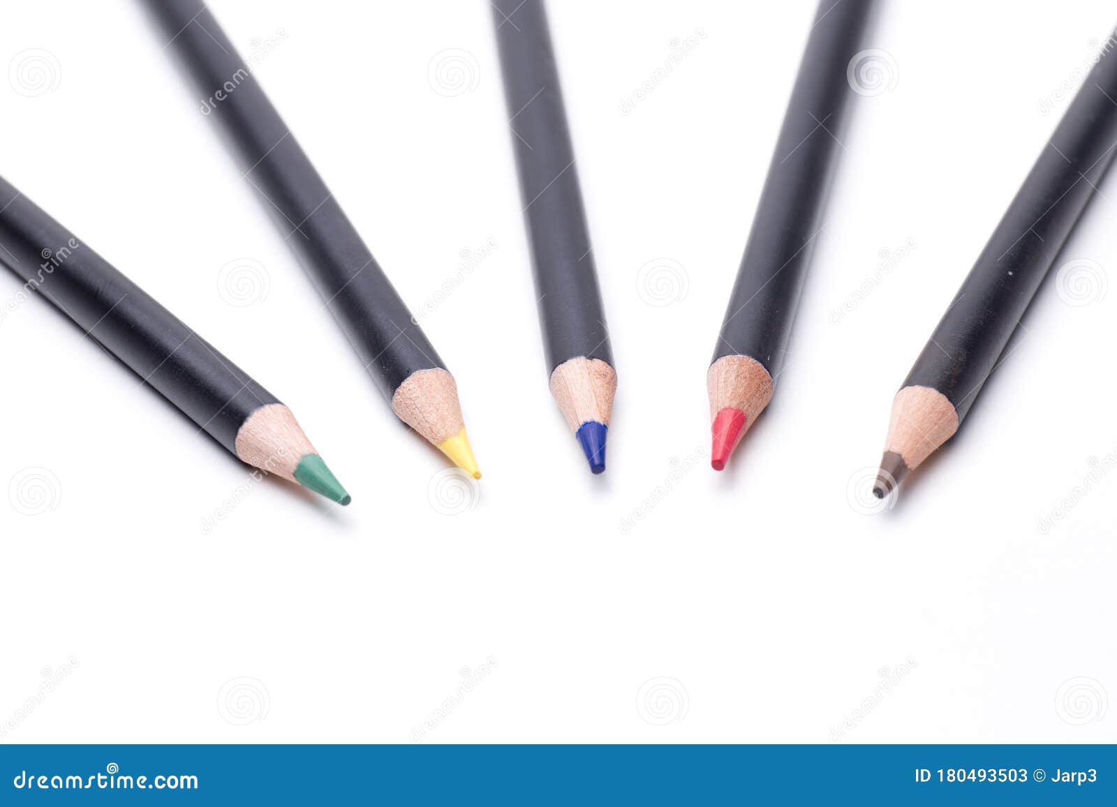 A five pencils stock image. Image of brown, draw, white - 180493503