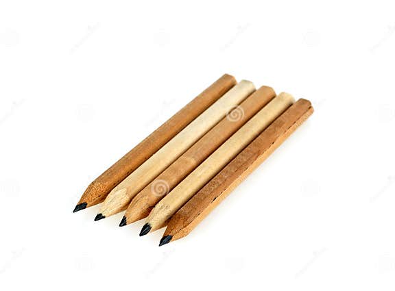 Five pencils isolated stock photo. Image of sharp, pencil - 9187908