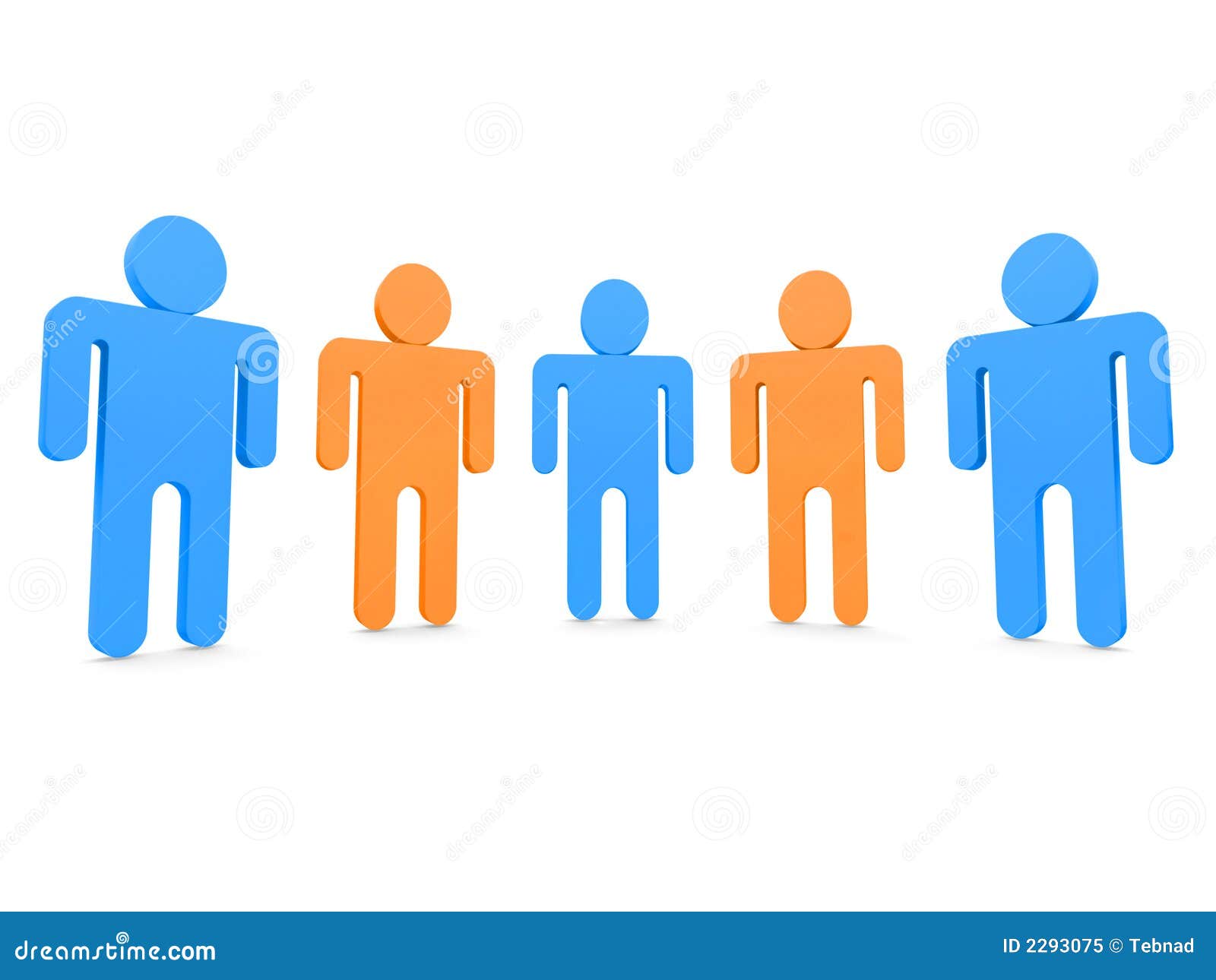 Five people stock illustration. Illustration of orange - 2293075