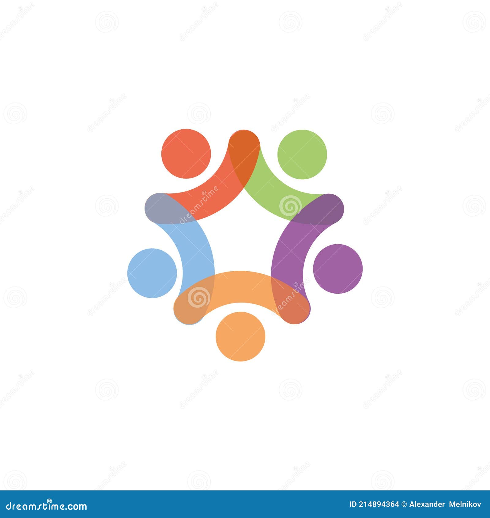 Five People Logo Colored Icon. Vector Illustration Eps 10 Stock Vector ...