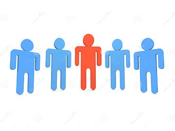 Five people in team stock illustration. Illustration of orange - 3545229