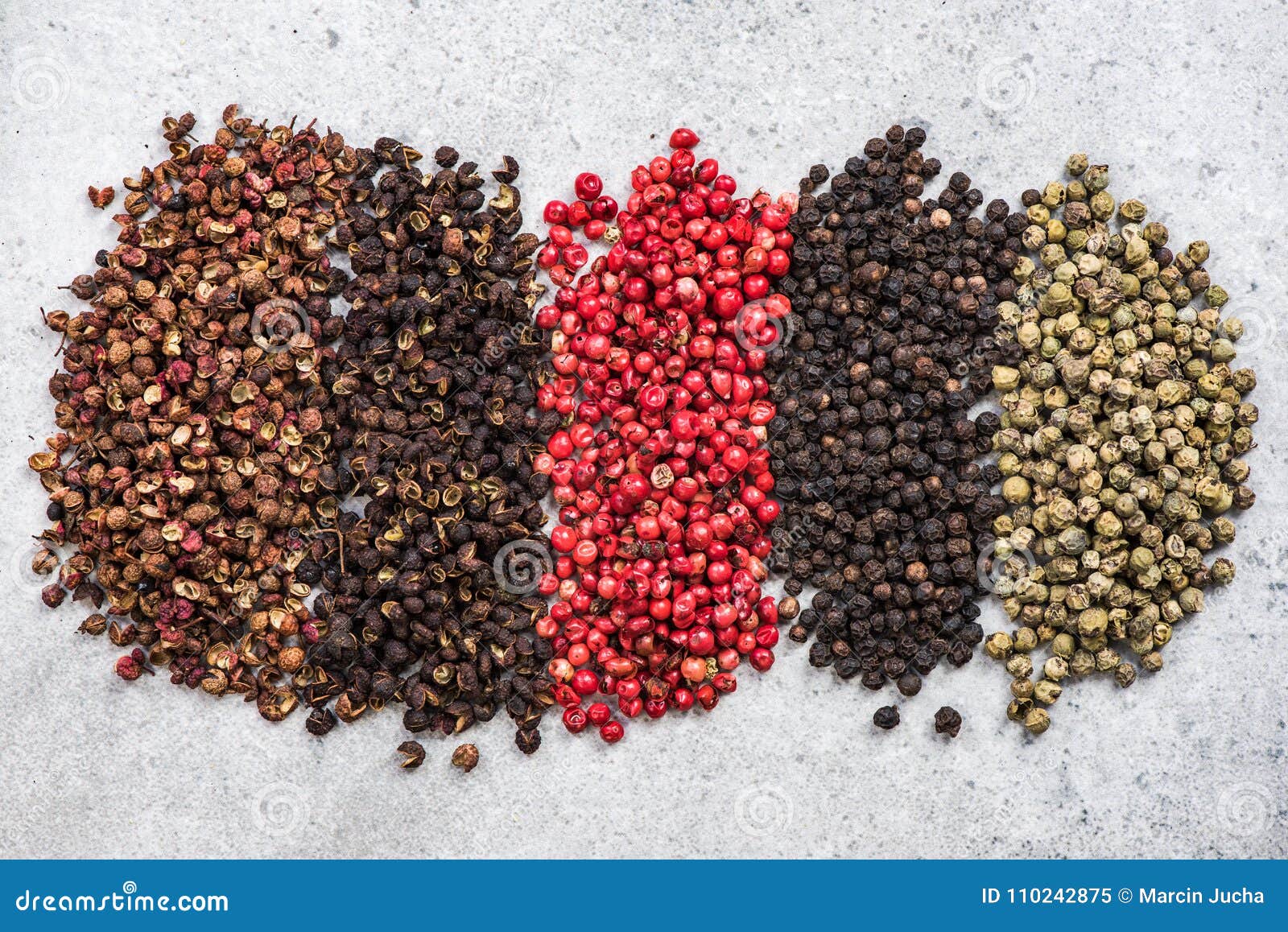 Five Pepper Colors and Varieties Background Stock Image - Image of ...