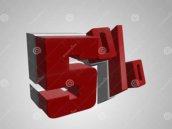 Five percent 3d render stock illustration. Illustration of render ...