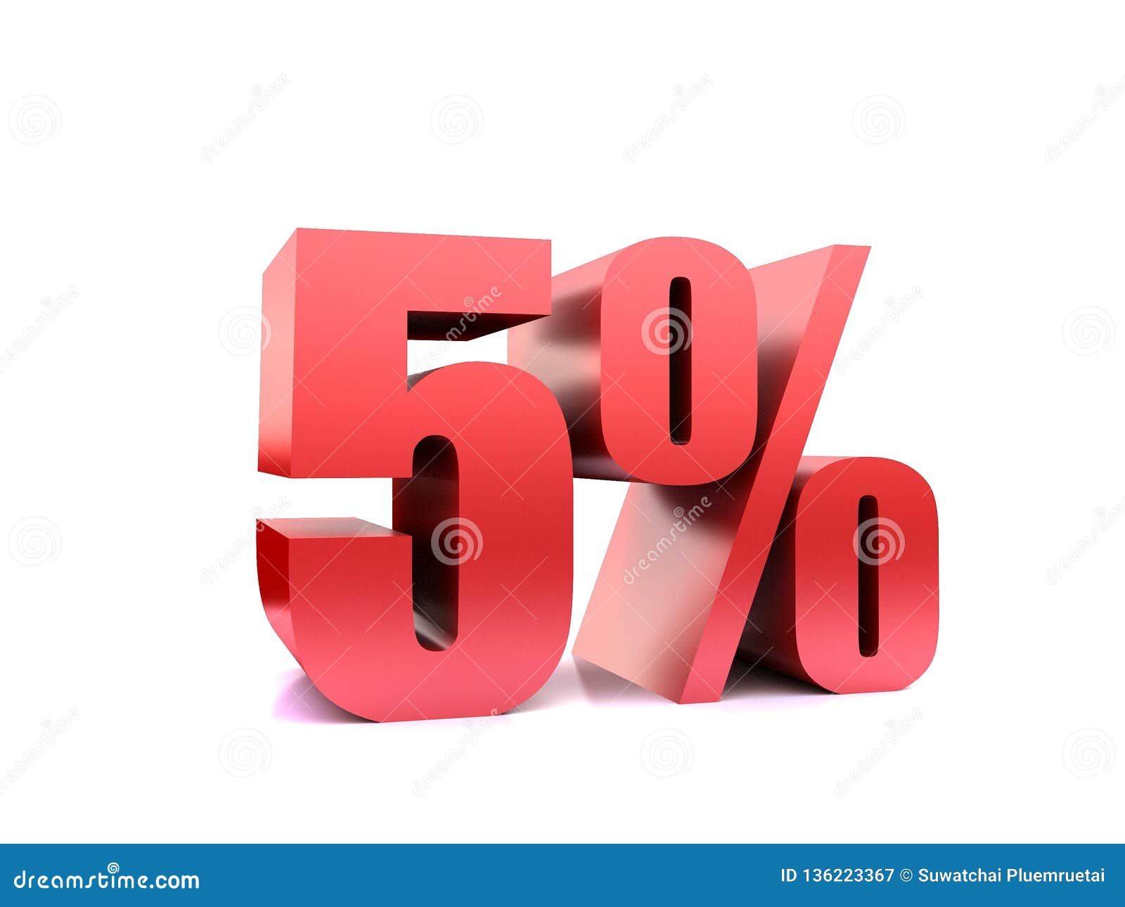 Five percent symbol .3d stock illustration. Illustration of retail ...