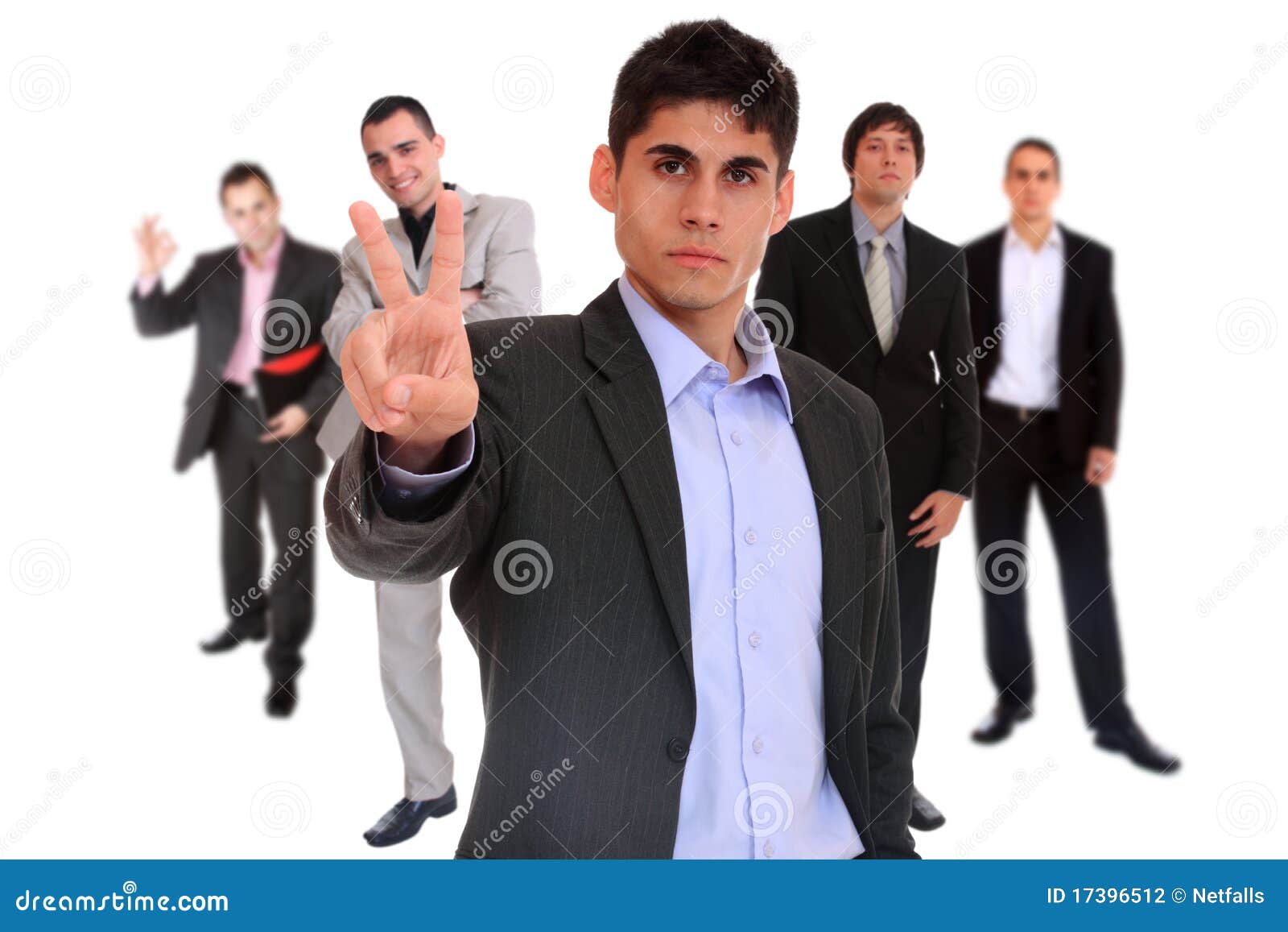 Five person business team stock photo. Image of indoor - 17396512