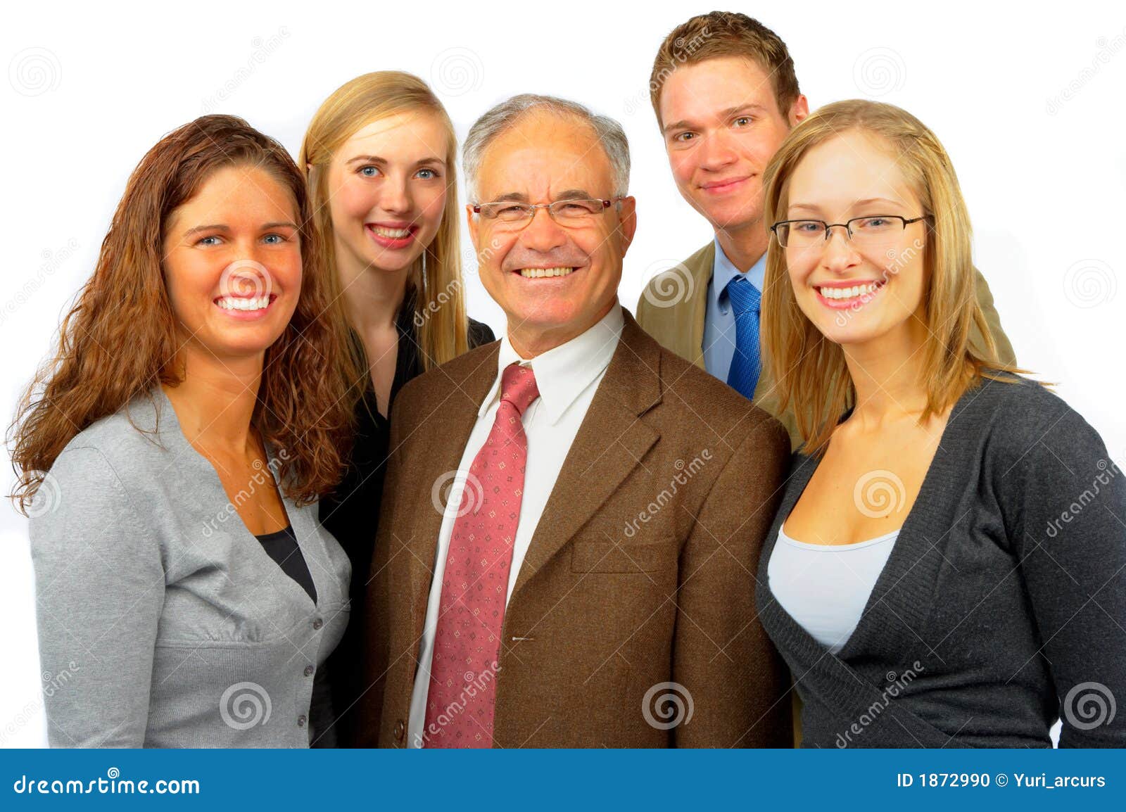 Five Person Business Team stock photo. Image of person - 1872990