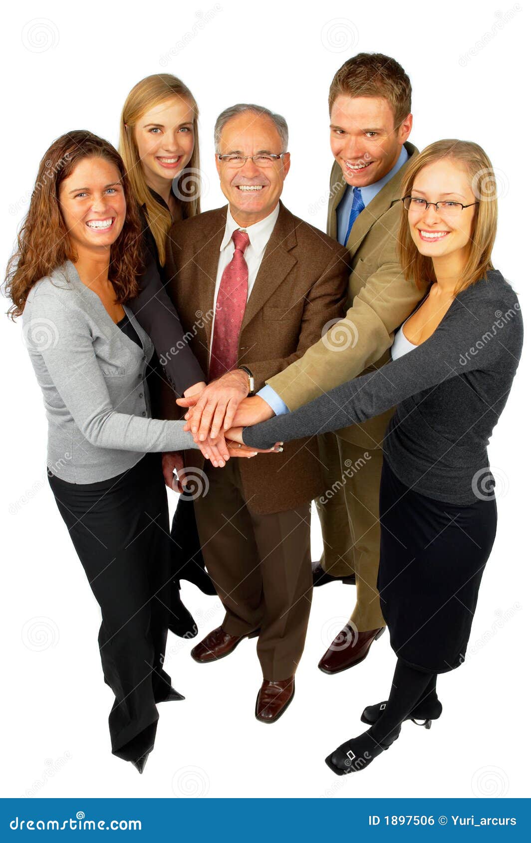 Five Person Business Team stock photo. Image of numbers - 1897506