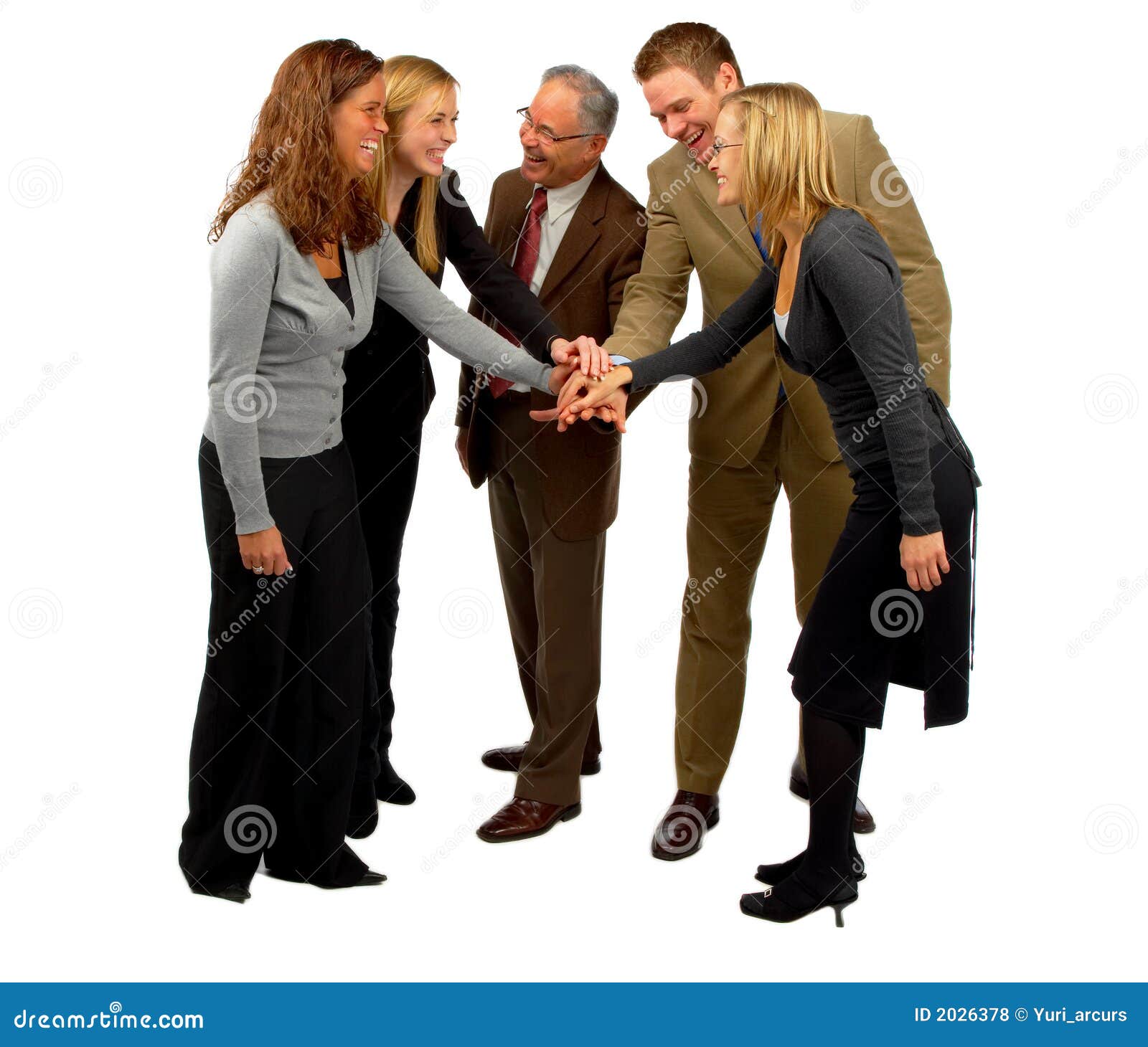 Five Person Business Team stock photo. Image of mature - 2026378