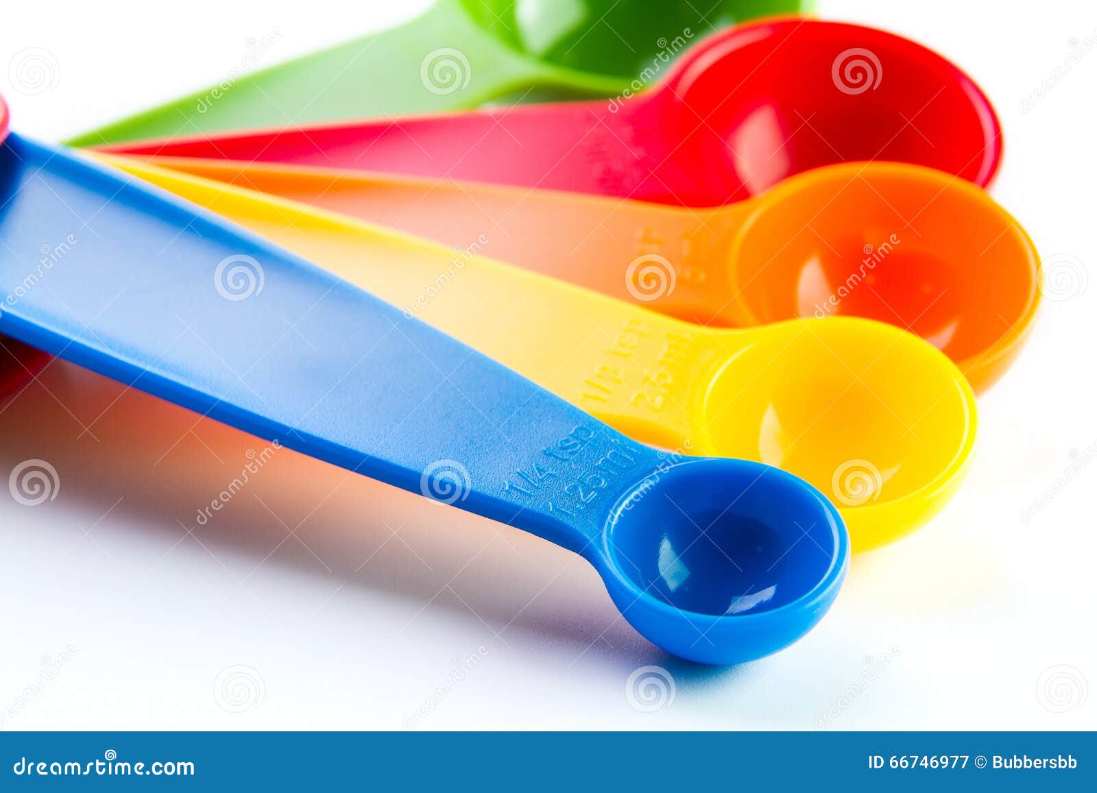 Five Piece Ingredient Measuring Spoon Isolated Clipping Path. Stock ...